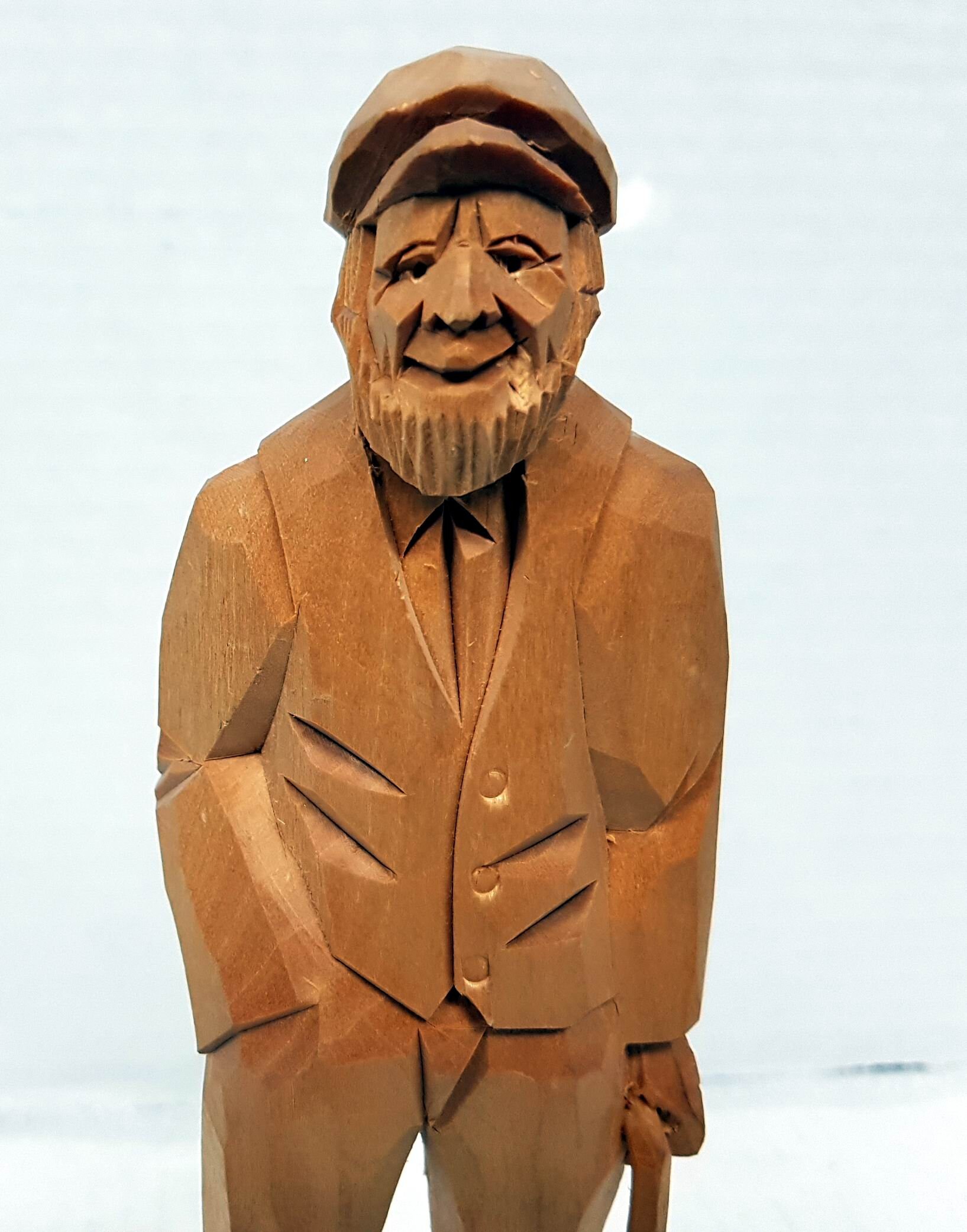 Old Man With Cane, Wood Carving, Wooden Old Man, Wood Carving Gift, for ...