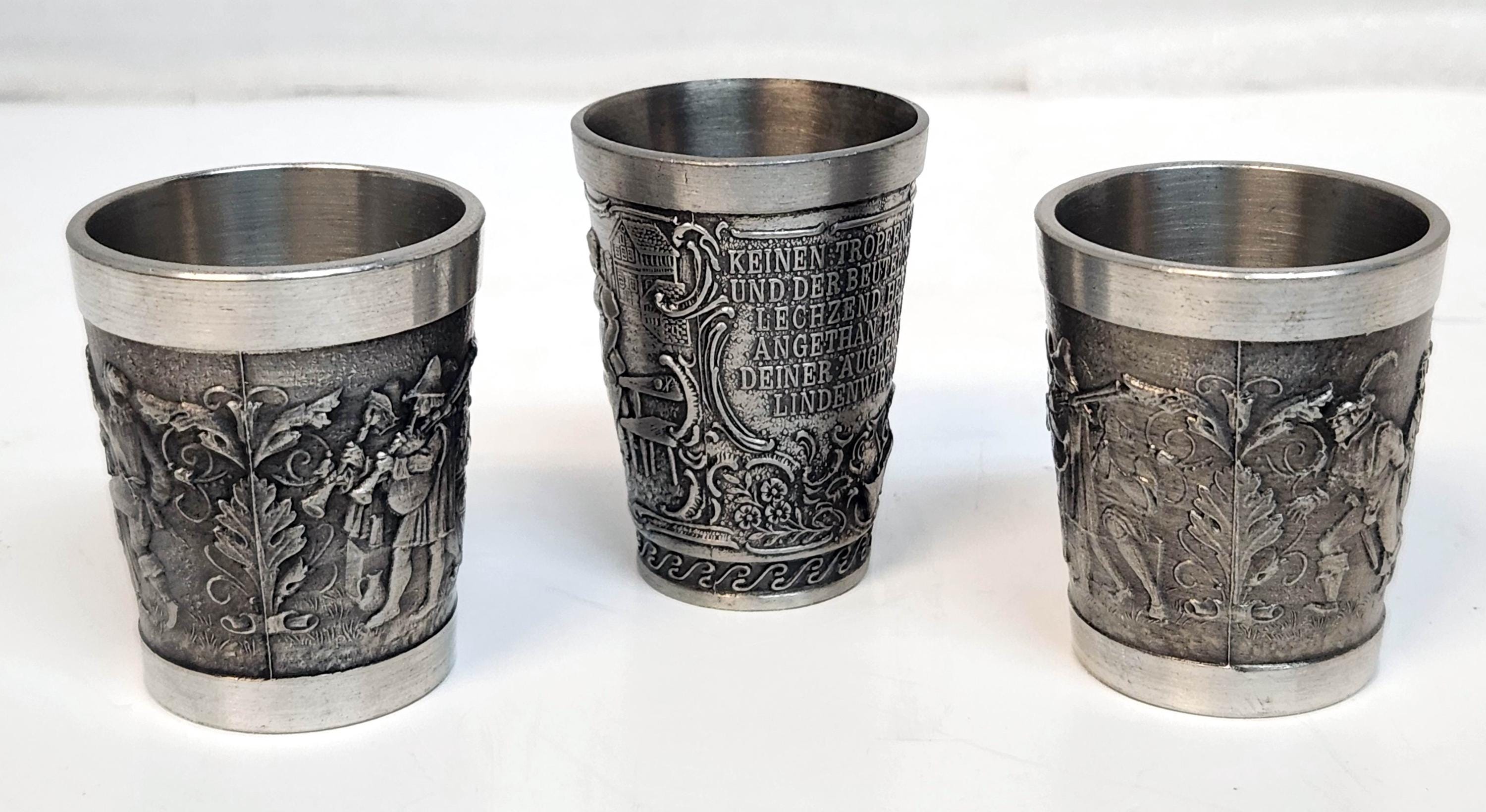 German Barware, Pewter Cup, Pewter 95% Cup, Small Pewter Tumbler ...