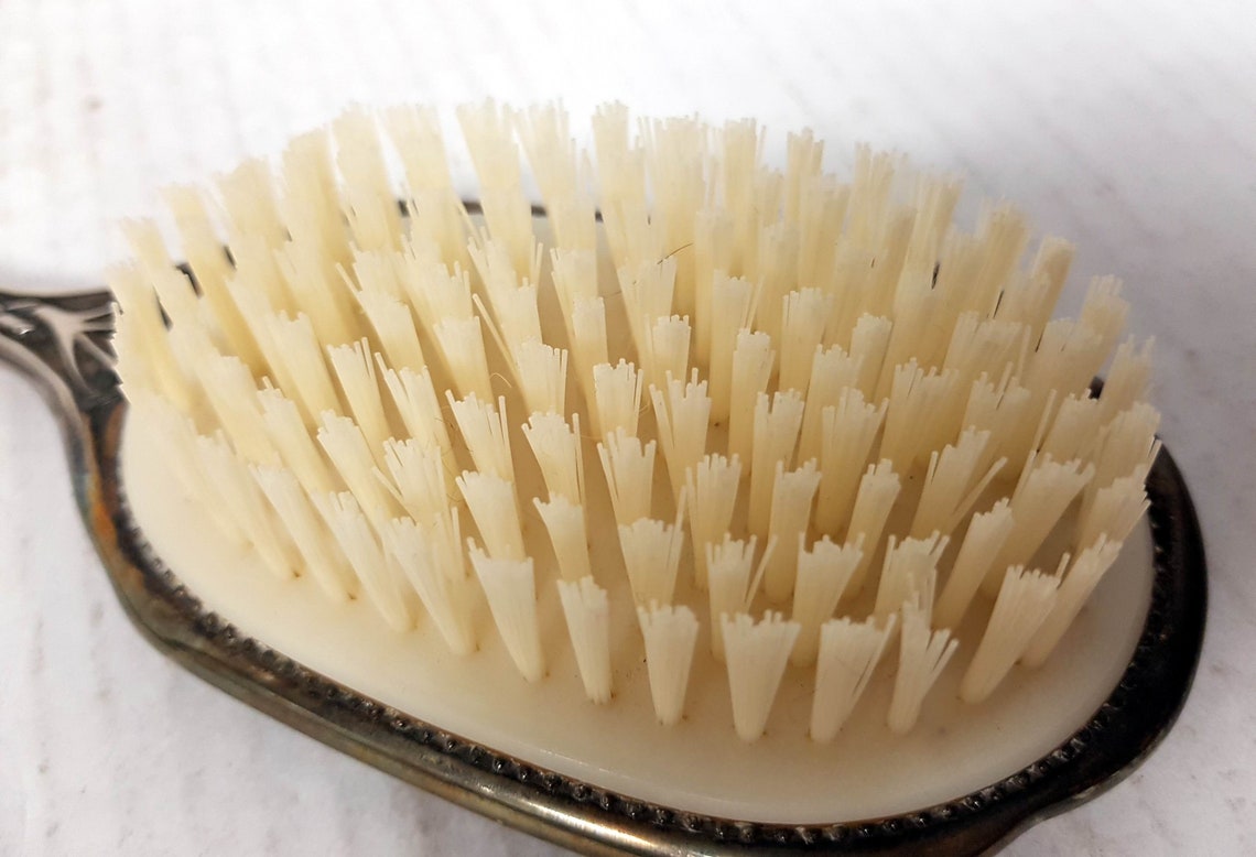 Vintage Mirror-brush Set, 2 Piece Set, Silver Plated Mirror-brush, Hair ...