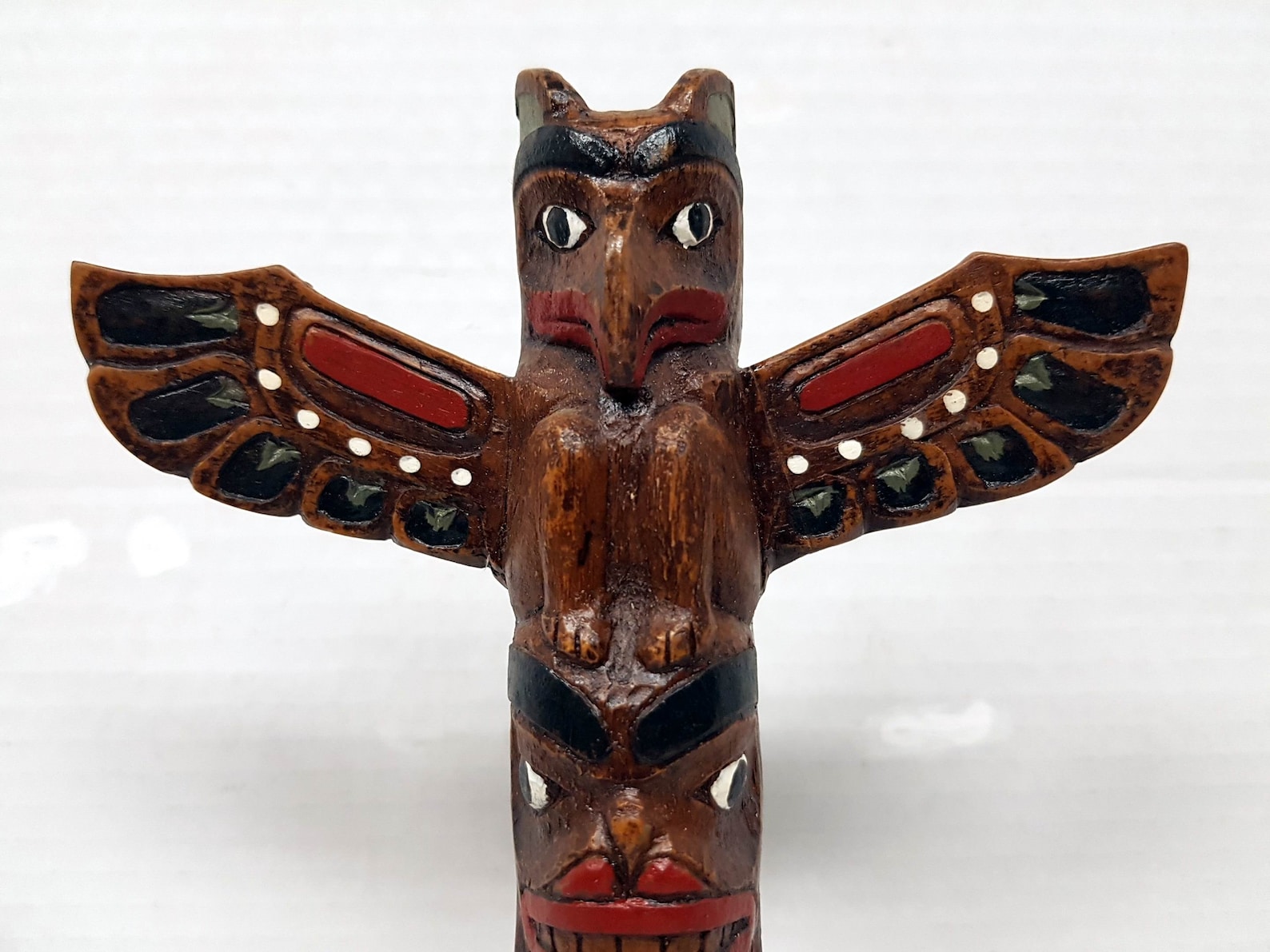 Boma Totem Pole, Vintage Totem, Faux Wood Resin, Hand Painted, Native Style Totem, Wood Totem ...