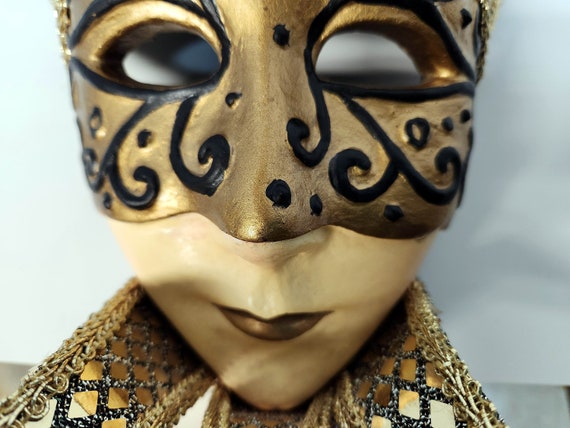 Jester Mask, Collector Mask, 18 in., Vintage Mask, Th… - Gem