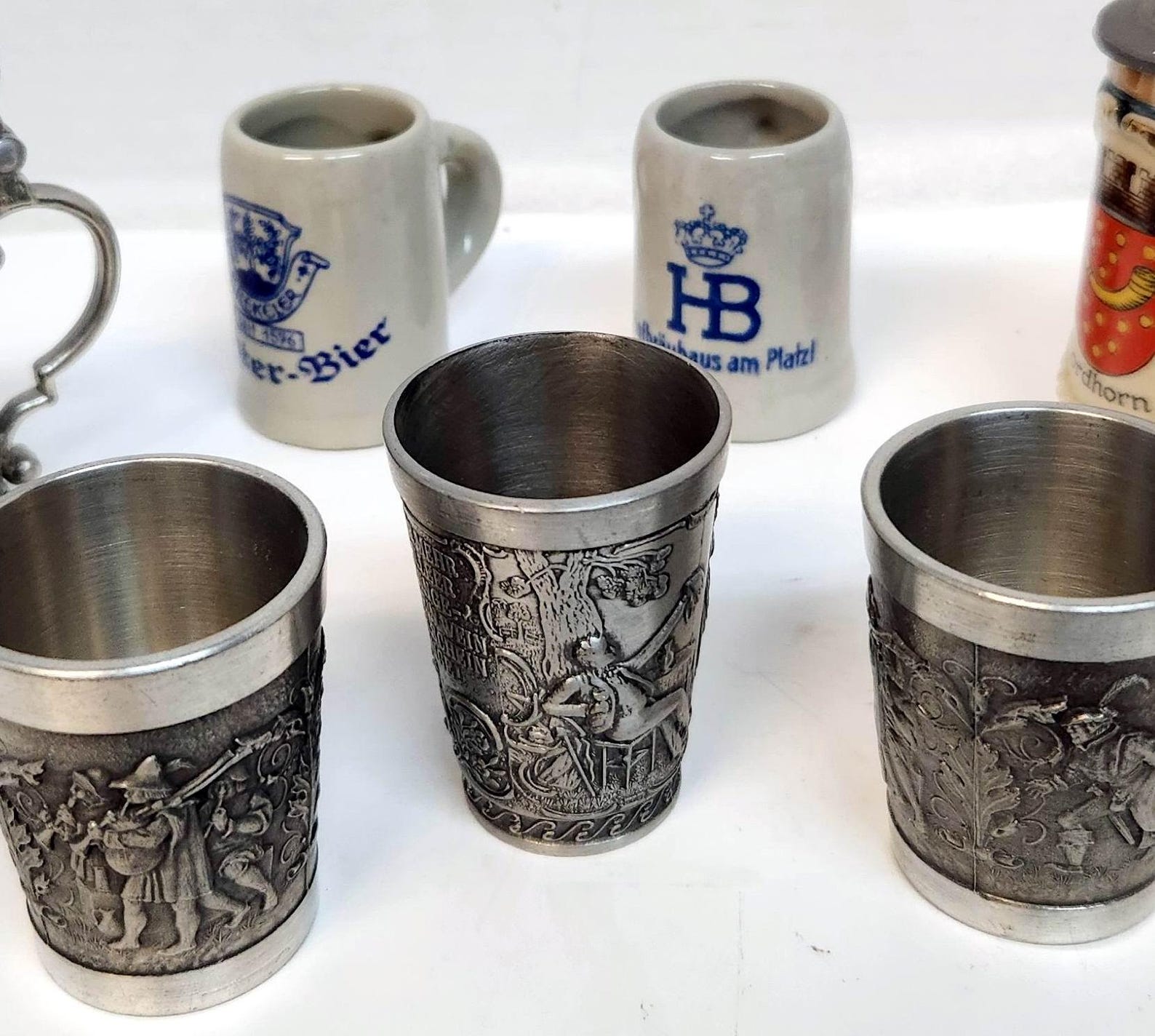 German Barware, Pewter Cup, Pewter 95% Cup, Small Pewter Tumbler ...