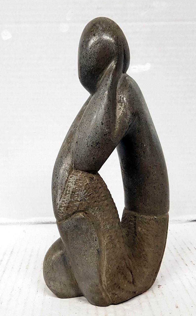 Abstract Stone Art, Vintage Stone Sculpture, Collector Carving, Stone ...