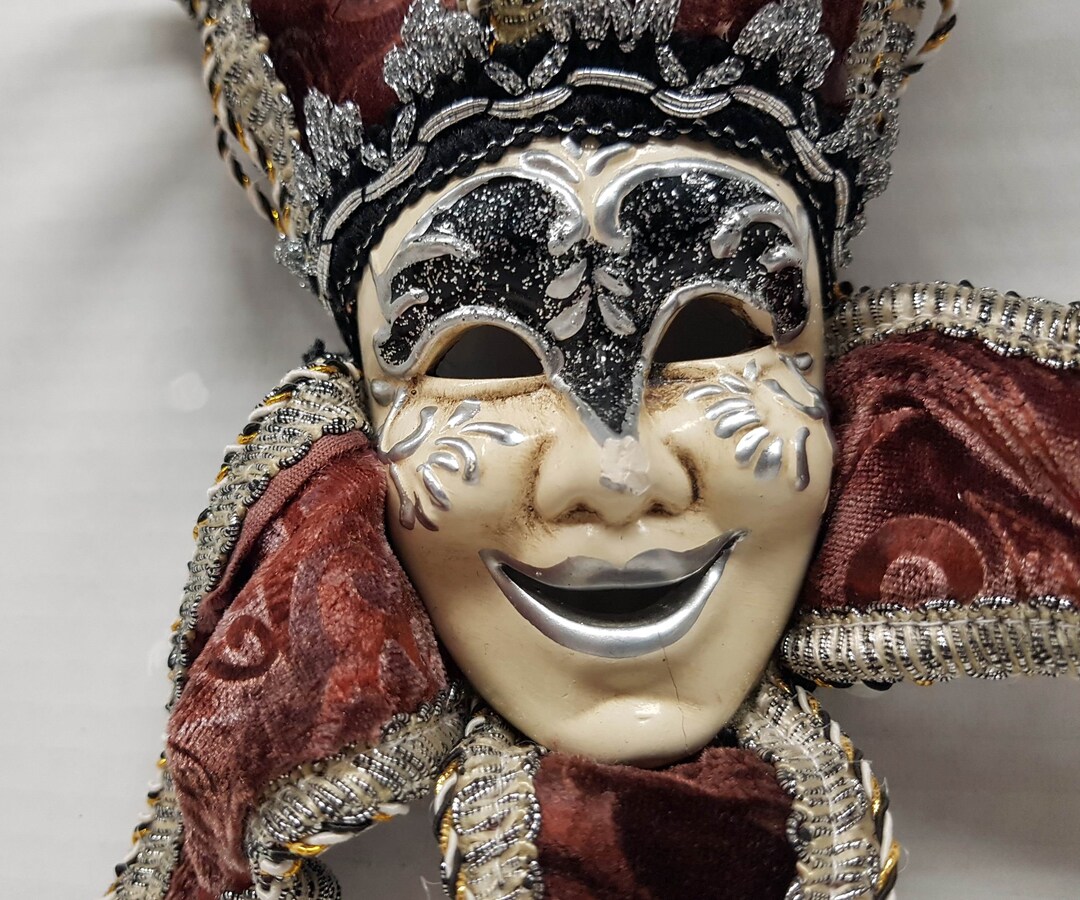 Porcelin Mask Jester Mask Collector Mask 3.7 In. Vintage - Etsy