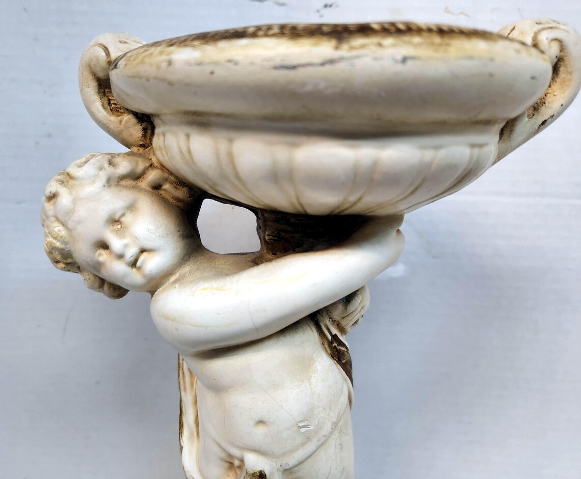 Cherub Urn Statue, Vintage Cherub, Cherub Statue, Vintage Statue, Soap ...