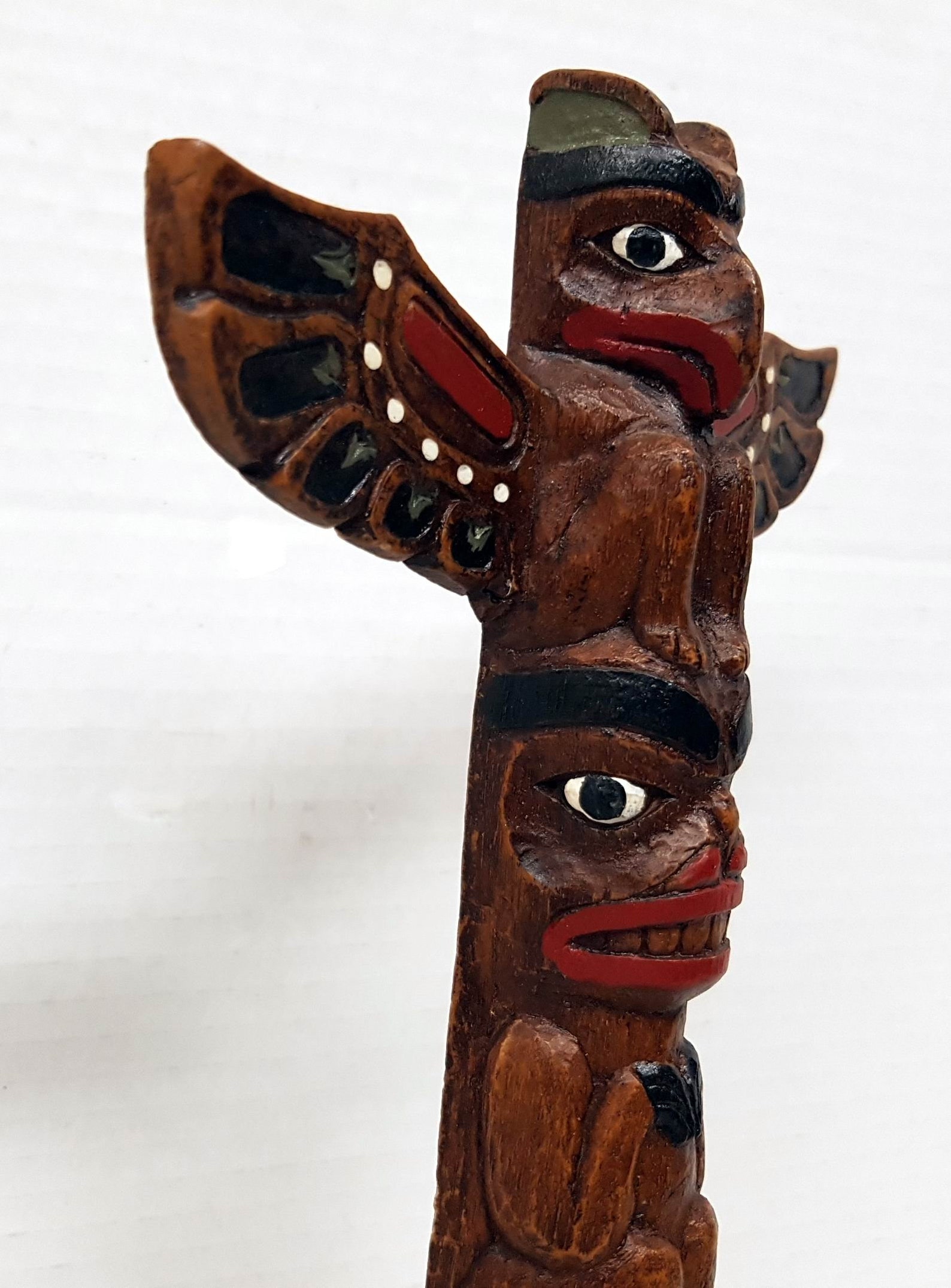 Boma Totem Pole, Vintage Totem, Faux Wood Resin, Hand Painted, Native Style Totem, Wood Totem ...