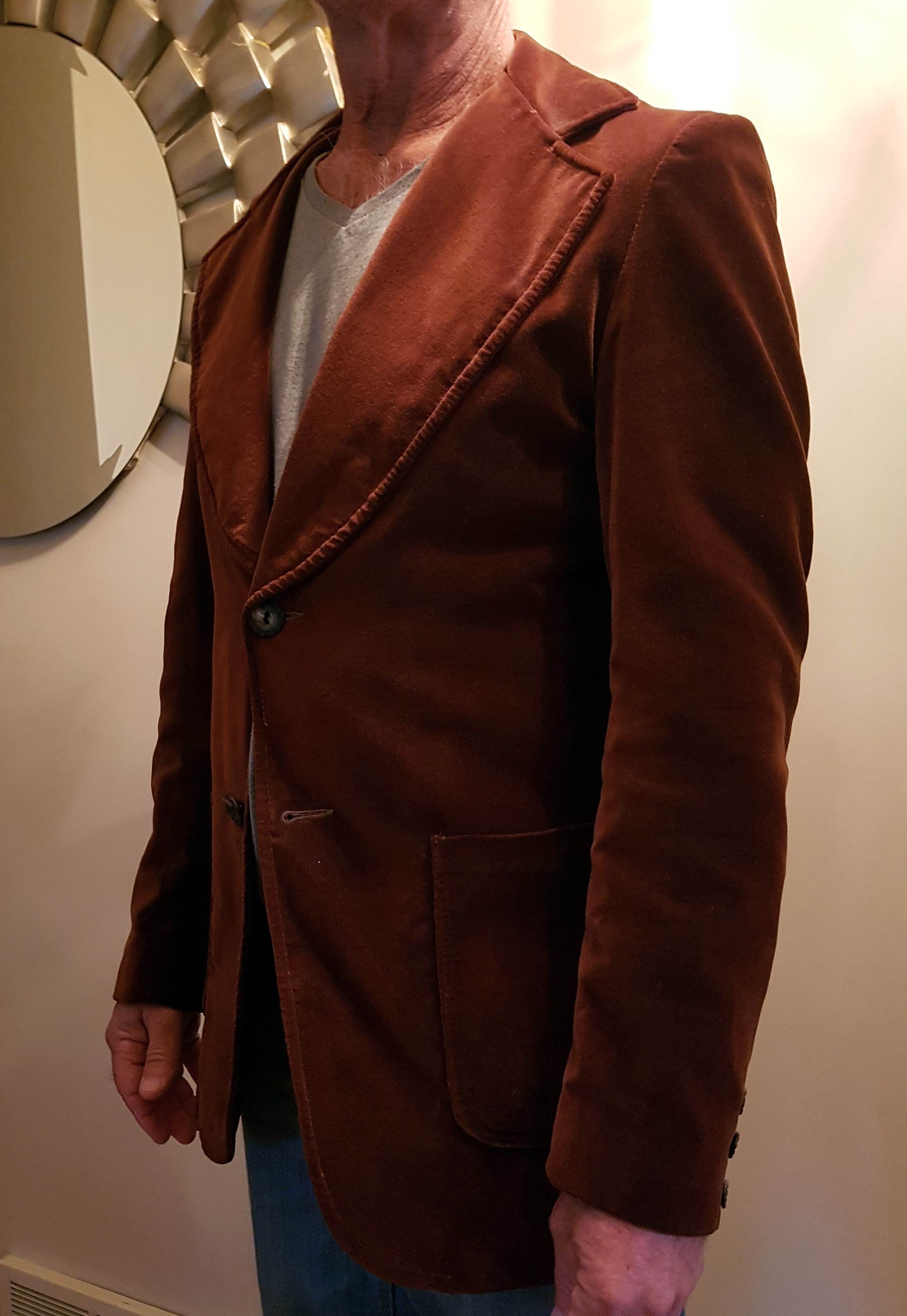 Vintage Velvet Blazer, Mens's Vintage Jacket, 40 Short Jacket, Vintage ...