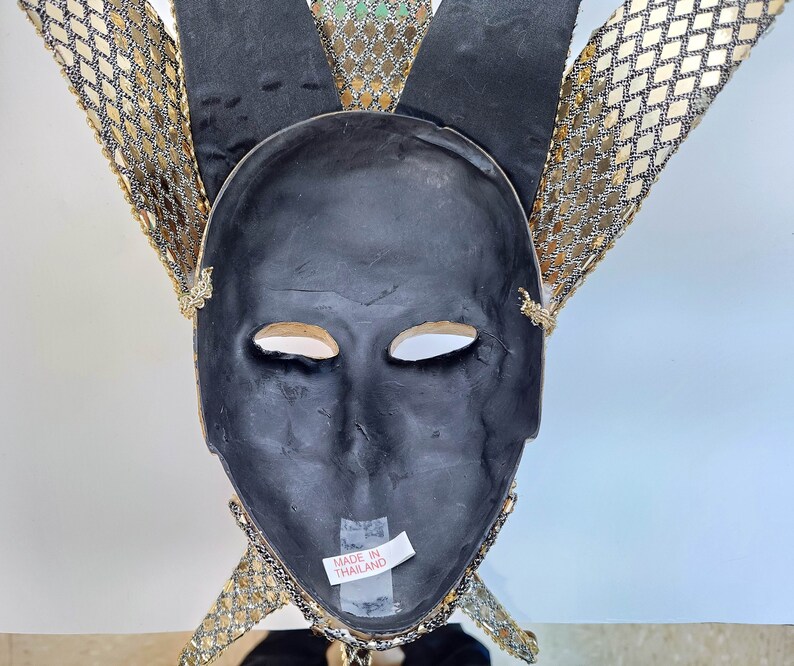 Jester Mask, Collector Mask, 18 In., Vintage Mask, Theatre Mask, Mardi ...