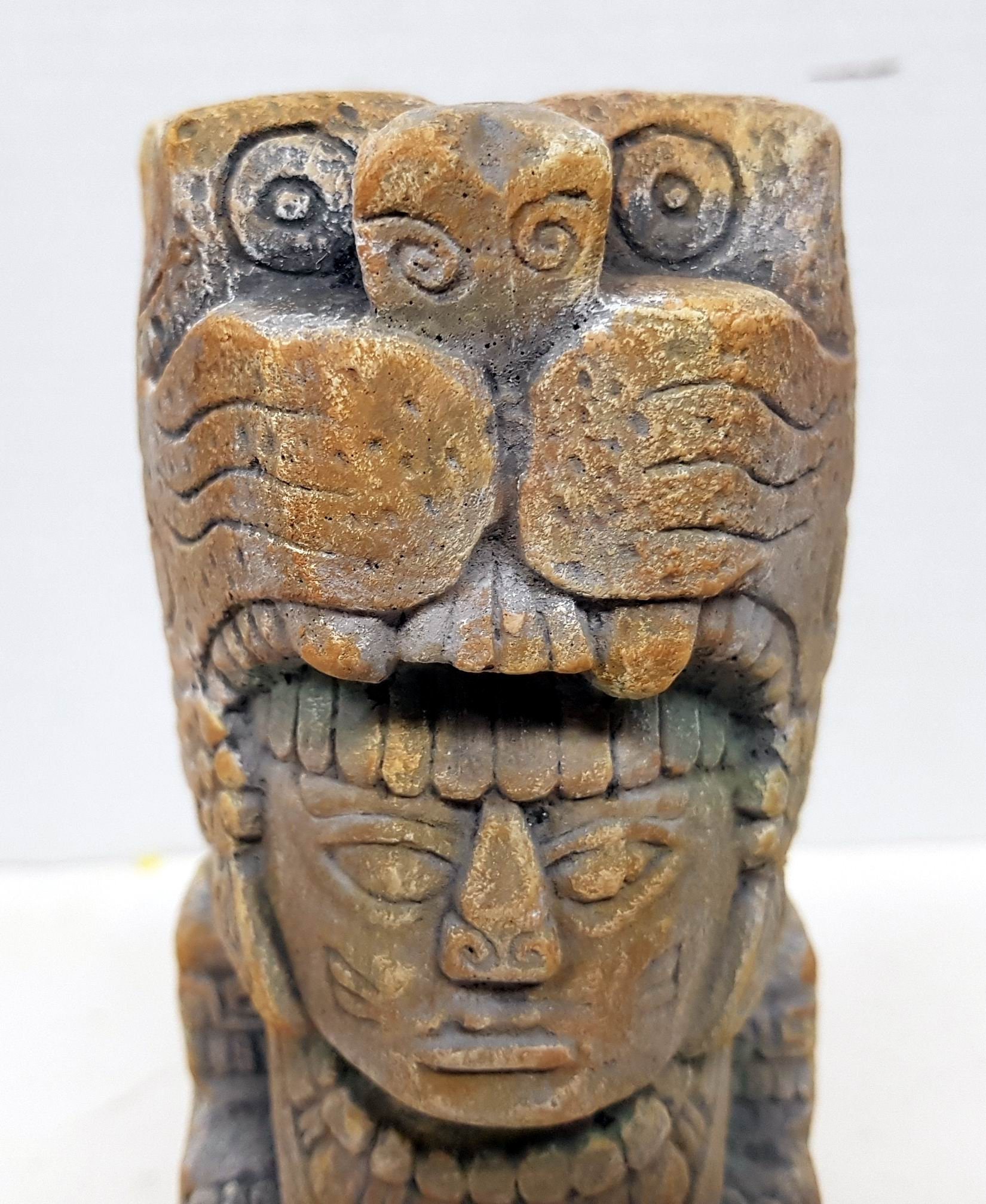 Mayan/aztec Totem 7 In. Mayan Totem Artistic Mexican - Etsy