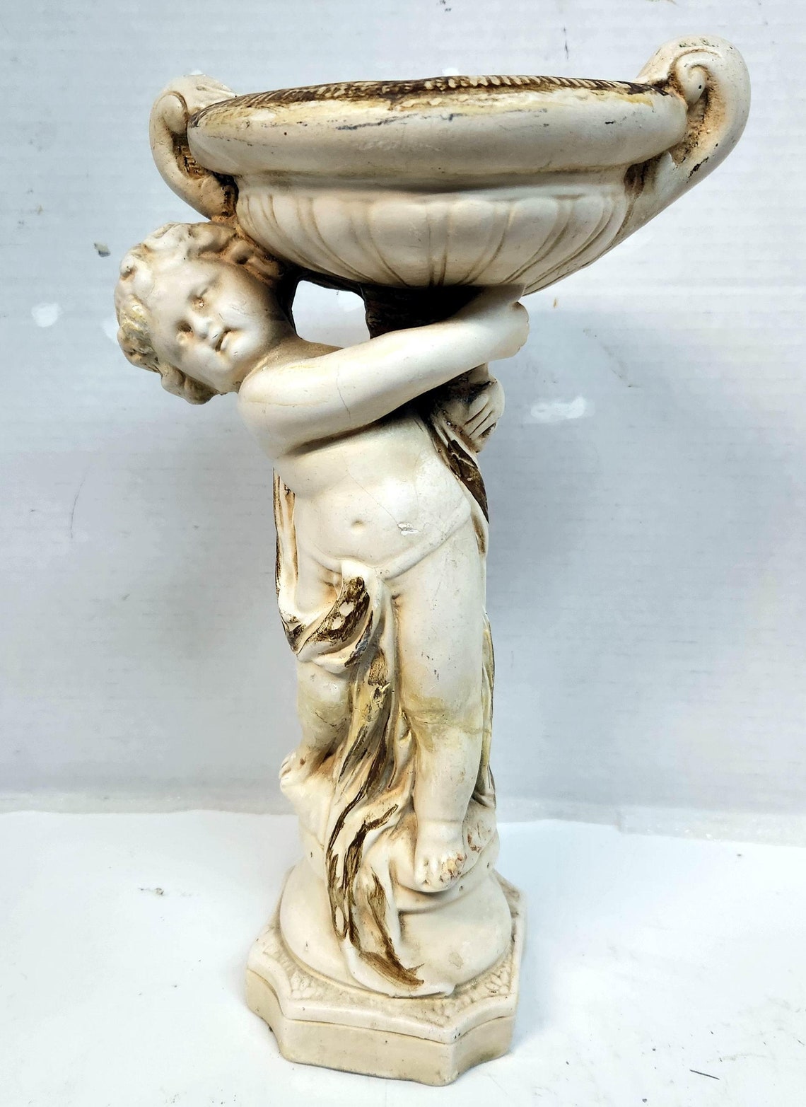 Cherub Urn Statue, Vintage Cherub, Cherub Statue, Vintage Statue, Soap ...
