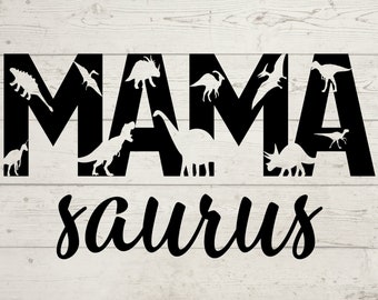 Mamasaurus Svg Cut Files, Mamasaurus With Welded Teeth, Dinosaur Svg ...