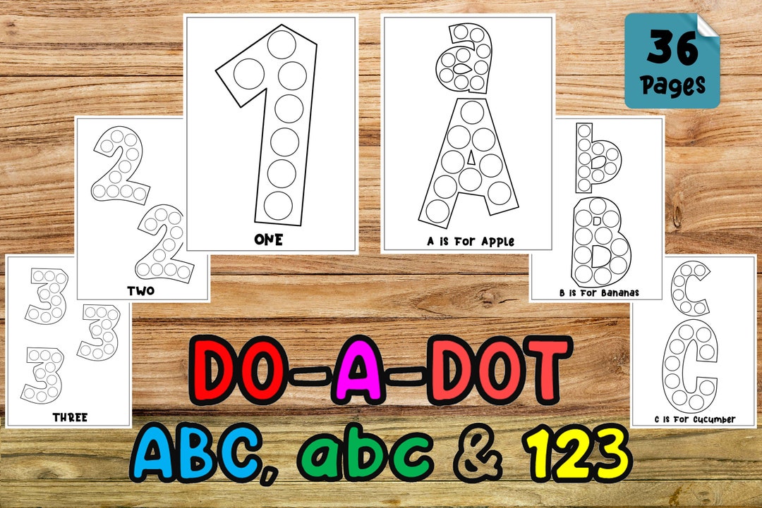 Do-a-dot Numbers and Letters for Toddlers Dot Marker - Etsy