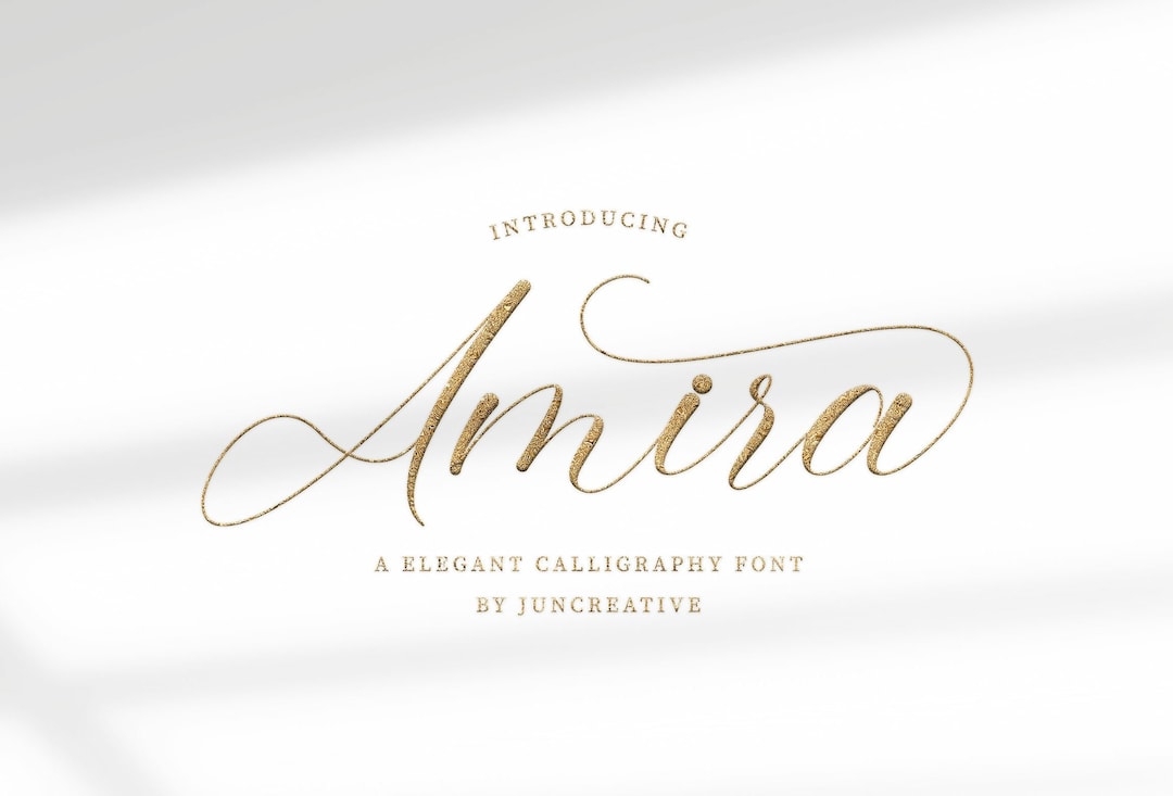 Amira - Calligraphy Handwritten Script Font, Cricut Fonts, Procreate ...