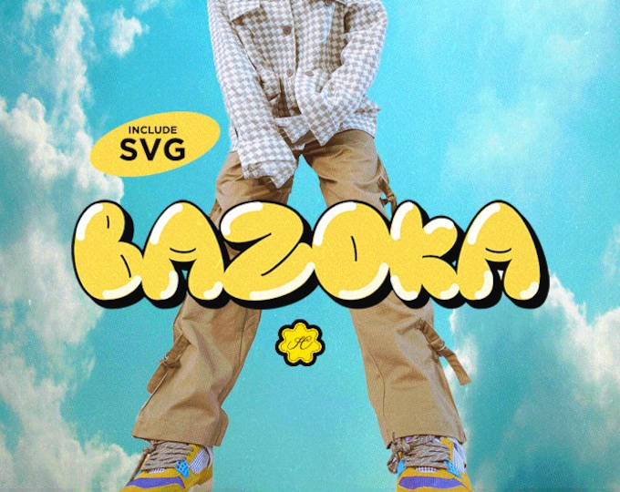BAZOKA BUBBLE Font Graffiti Font, Logo Font, Canva Font, Cricut Font ...