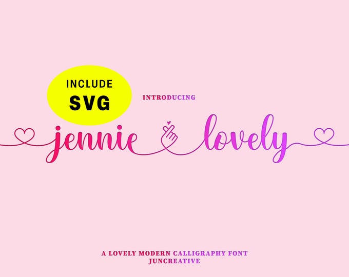 Jennie Lovely - Romantic Font, Calligraphy Font, Modern Calligraphy ...