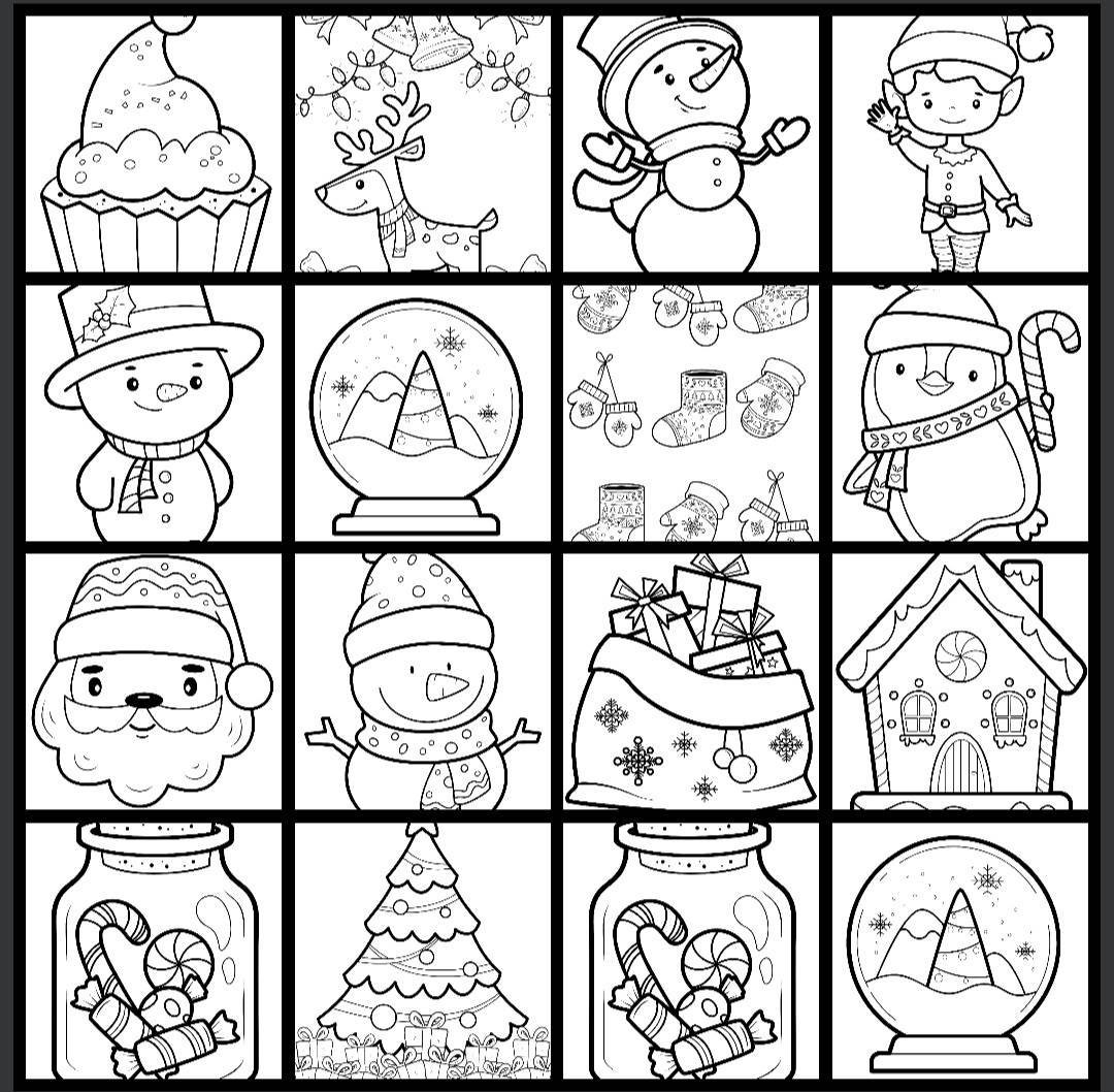 30 Pages of Holiday Cheer Coloring Book - Etsy UK