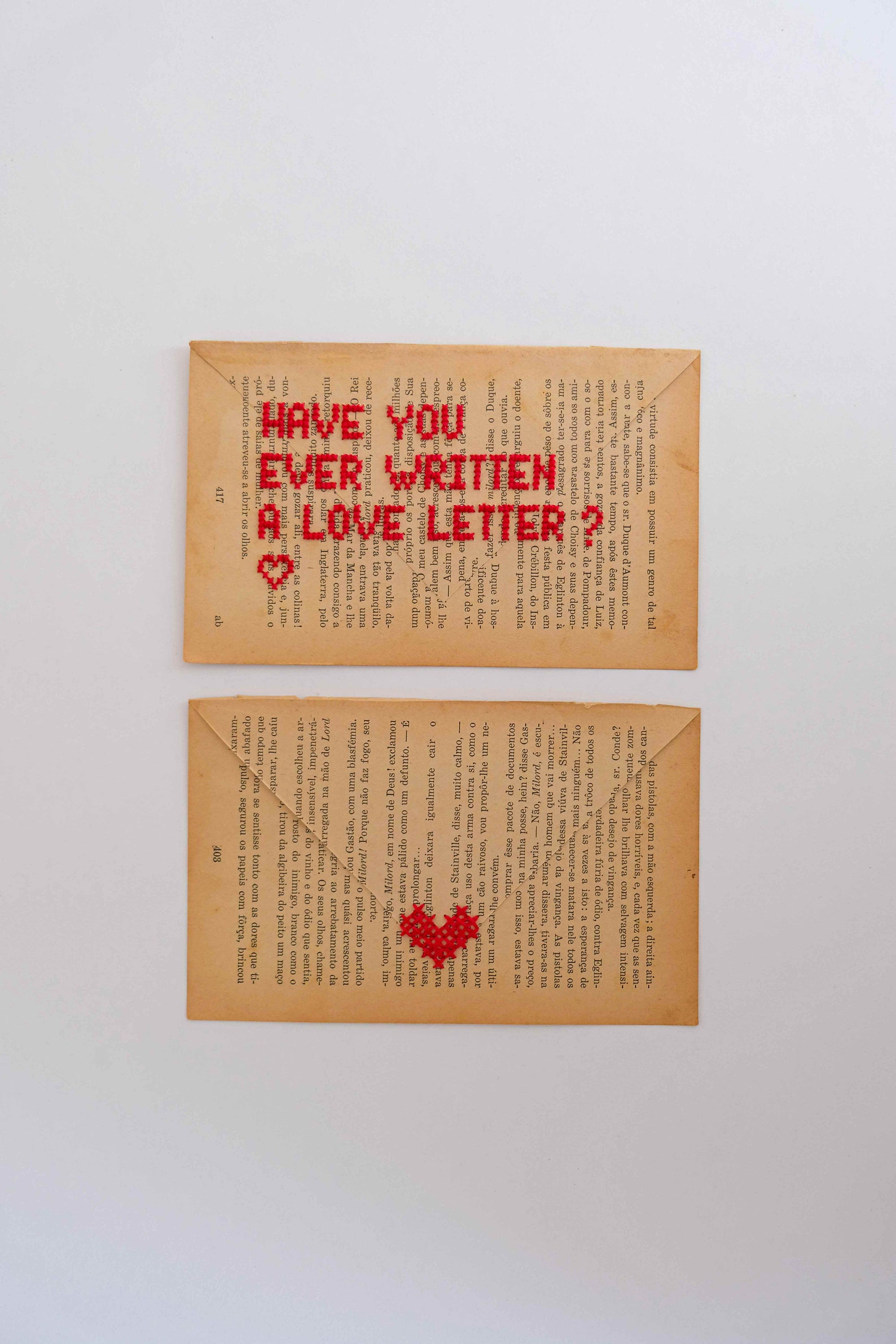 Ponto De Cruz Bordado Em Papel Have You Even Written a Love Letter - Etsy