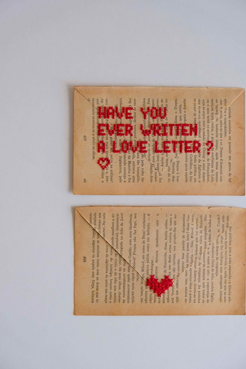 Ponto De Cruz Bordado Em Papel Have You Even Written a - Etsy