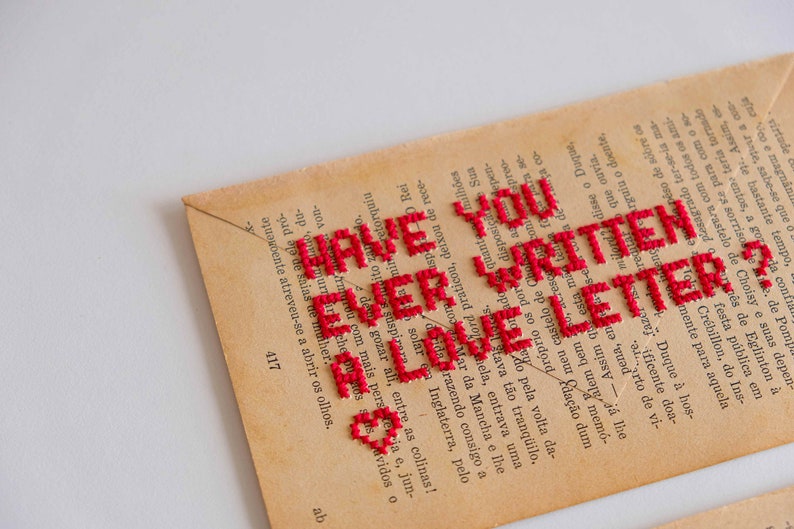 Ponto De Cruz Bordado Em Papel Have You Even Written a Love Letter - Etsy