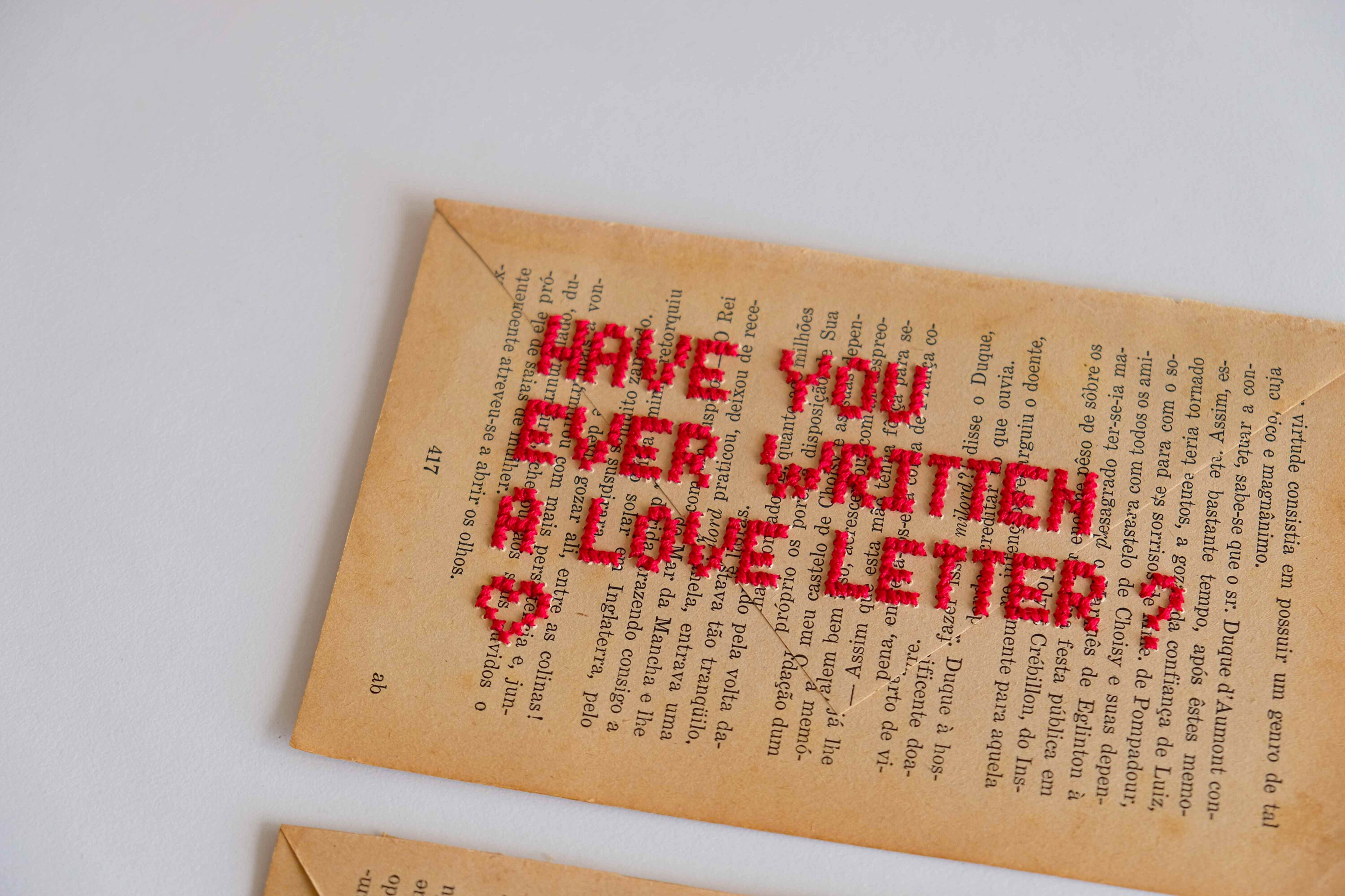 Ponto De Cruz Bordado Em Papel Have You Even Written a Love Letter - Etsy