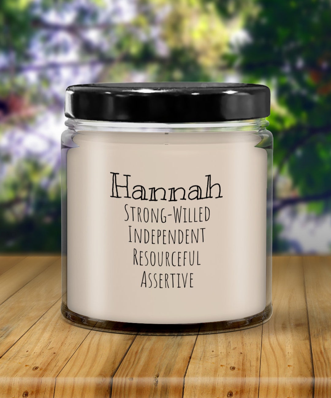 Hannah Candle, Gift From Best Friend to Hannah, Her Gift Idea, Vanilla ...
