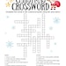 Printable Christmas Crossword Puzzle With Answer Key (digital Download ...