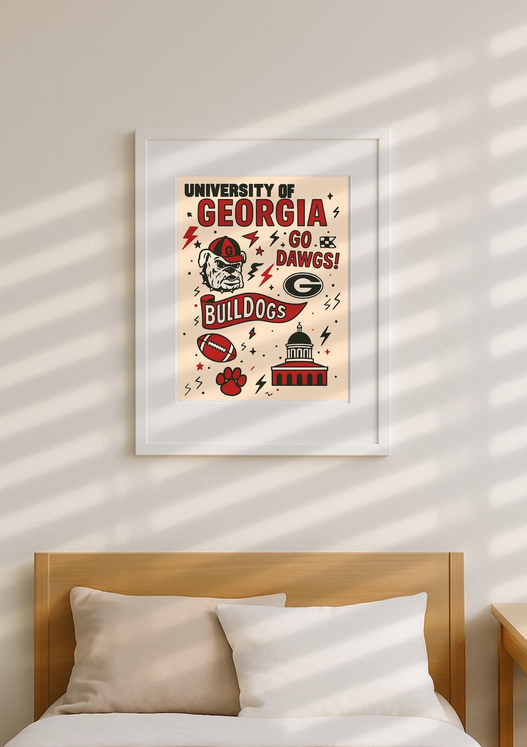 University of Georgia Bulldogs Poster | UGA Wall Art Print | Go Dawgs ...