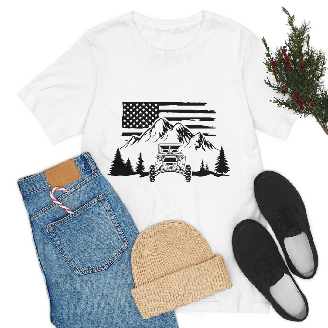 USA Flag Utv Utv Shirt Atv Offroad T-shirt Dirty 4 Wheel Rzr - Etsy