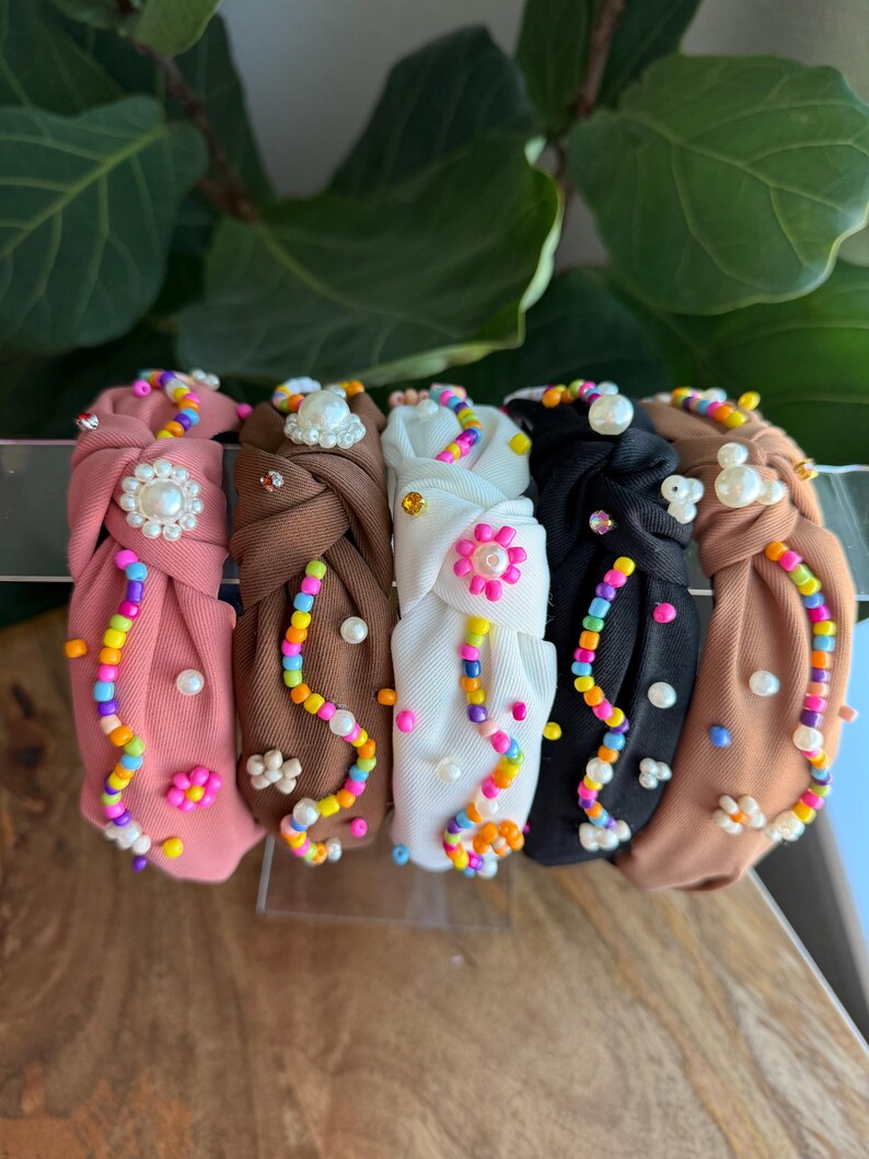 Personalized Handmade Beaded Headbands for Women – Custom Hair ...