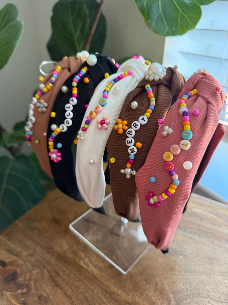 Personalized Handmade Beaded Headbands for Women – Custom Hair ...