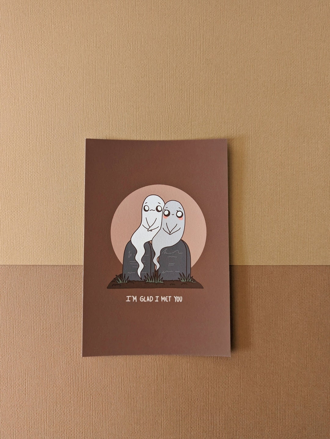 I'm Glad I Met You Graveyard Love Ghosts Ghosties Print - Etsy