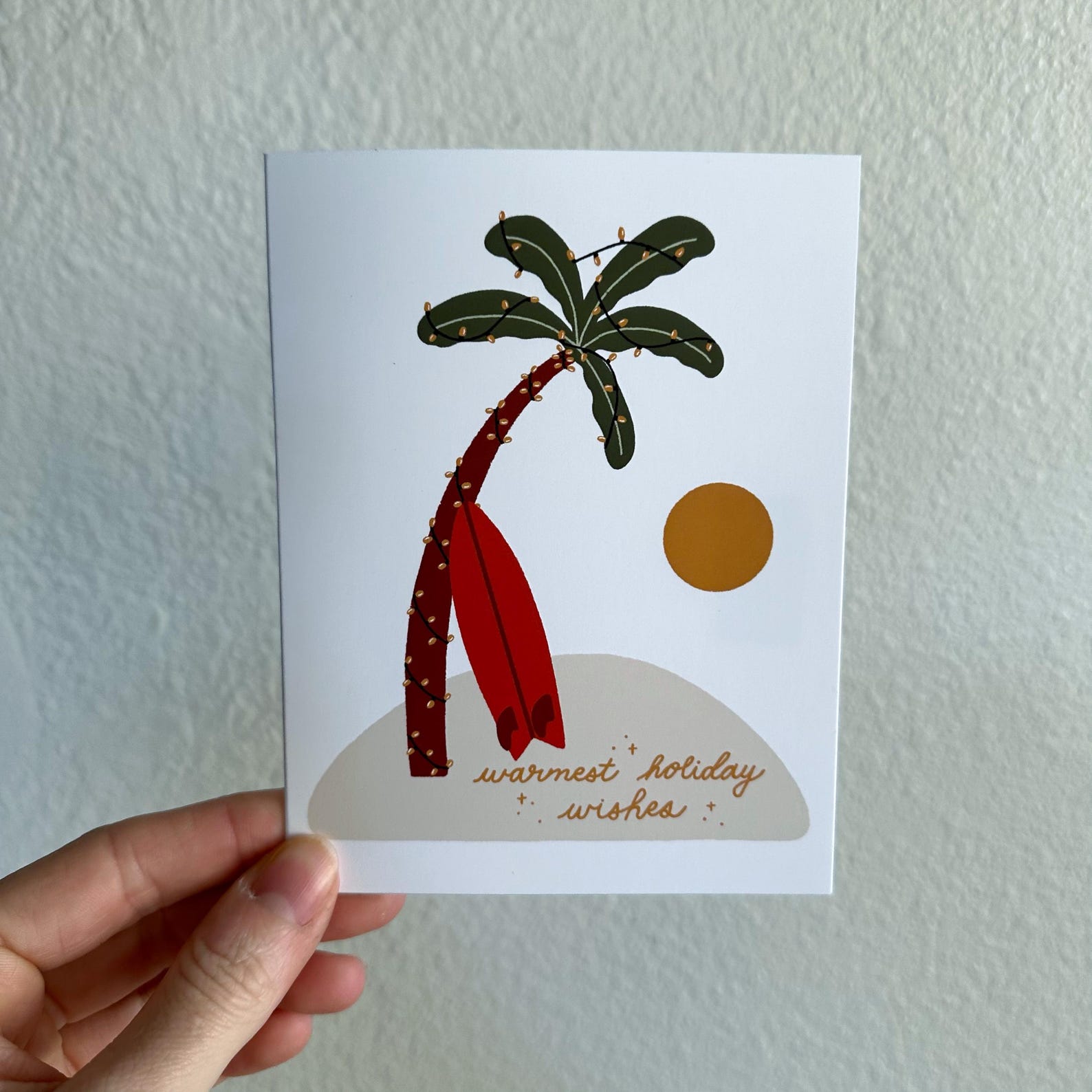 Warmest Holiday Wishes Holiday Card, Tropical Holiday Card, Christmas ...