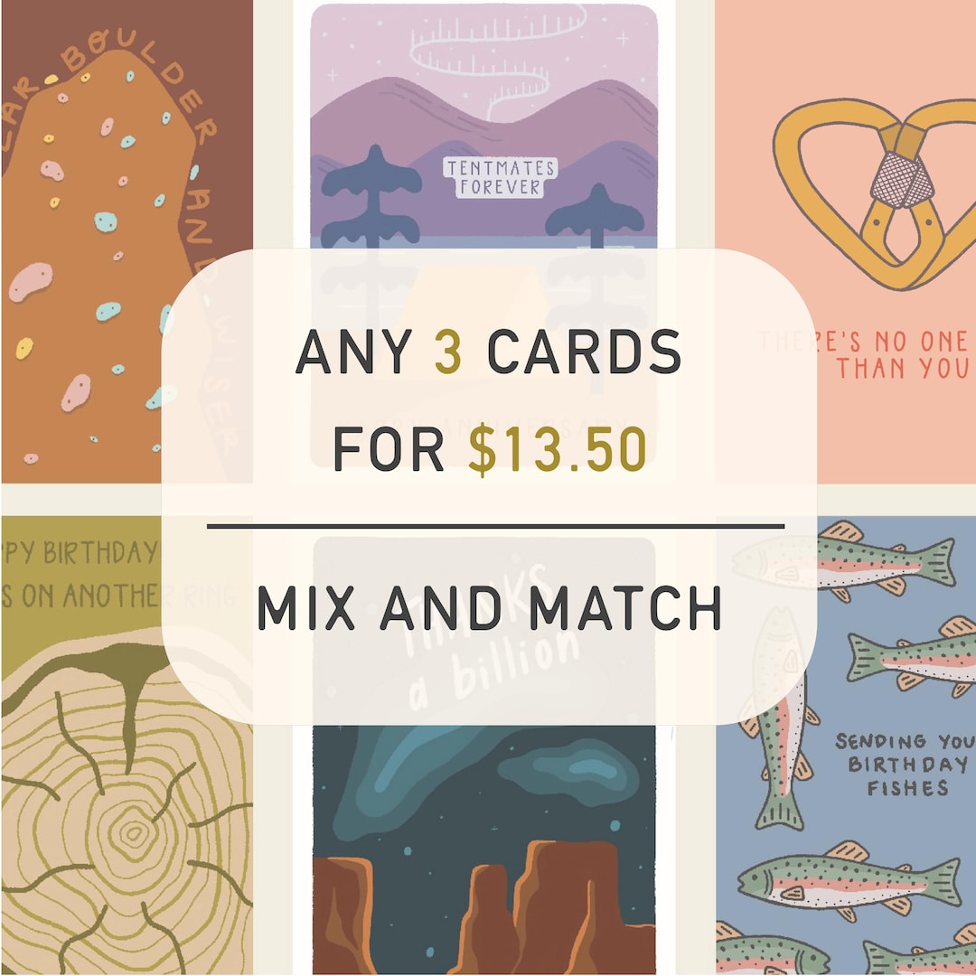 3 Card Bundle | Mix and Match | Greeting Cards | Cards and Envelopes ...