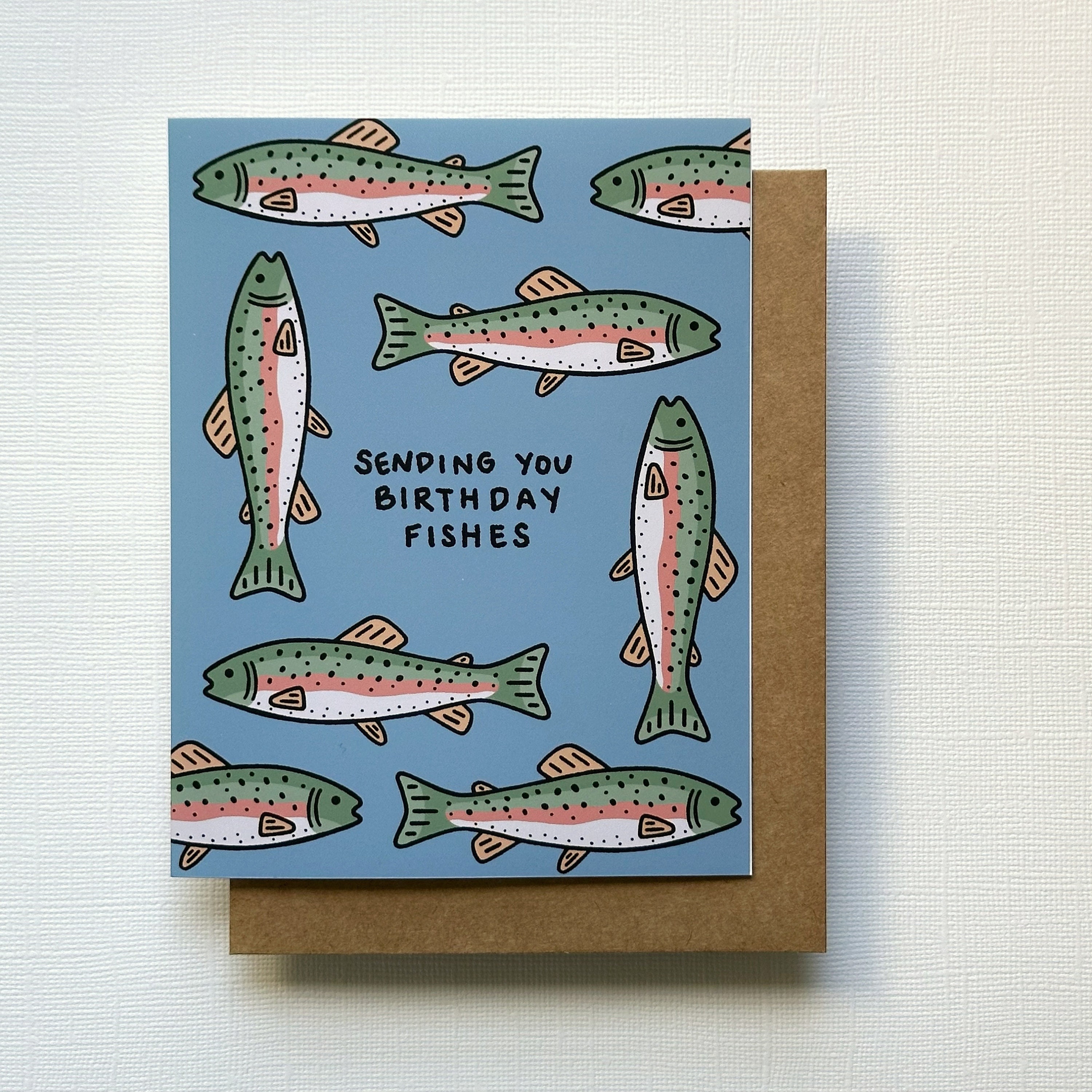 Birthday Fishes Card, Greeting Card, Birthday Card, Punny Birthday Card ...