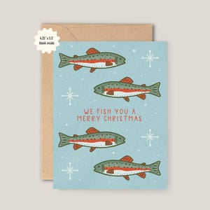 We Fish You A Merry Christmas Holiday Card, Christmas Card, Fish ...
