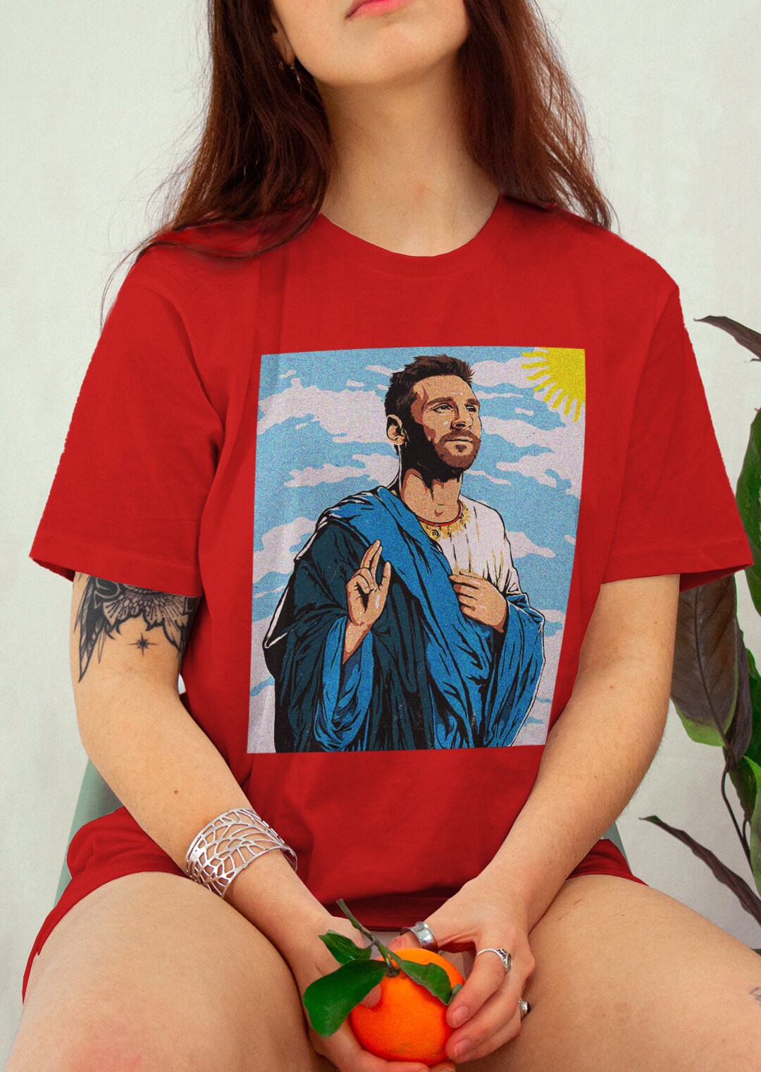 Holy Lionel Messi Soccer Graphic Shirt, Jesus of Soccer Holy Messi Tee ...
