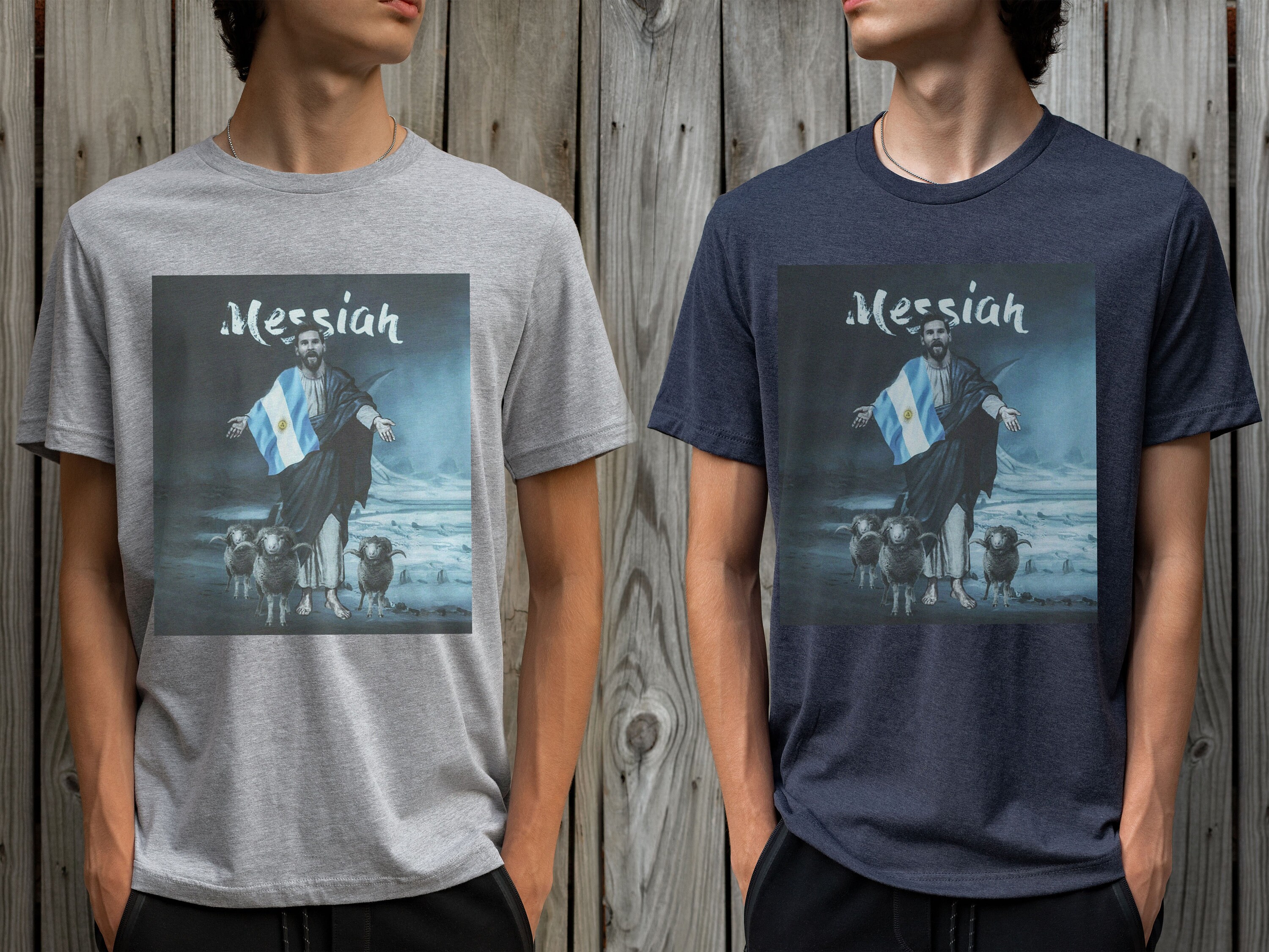 Lionel messiah Shirt, Messiah With Goats Messi Tribute Shirt, Messi ...