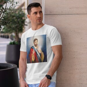 Lionel Messi Jesus Christ Theme Graphic Tee, Holy Messi Illustration T ...
