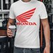 Honda Motorcycle Vintage Wings Logo T-shirt, Honda Motorcycle Tee ...