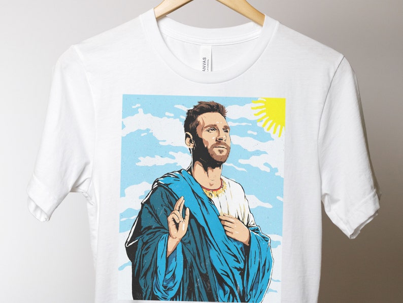 Holy Lionel Messi Soccer Graphic Shirt, Jesus of Soccer Holy Messi Tee ...