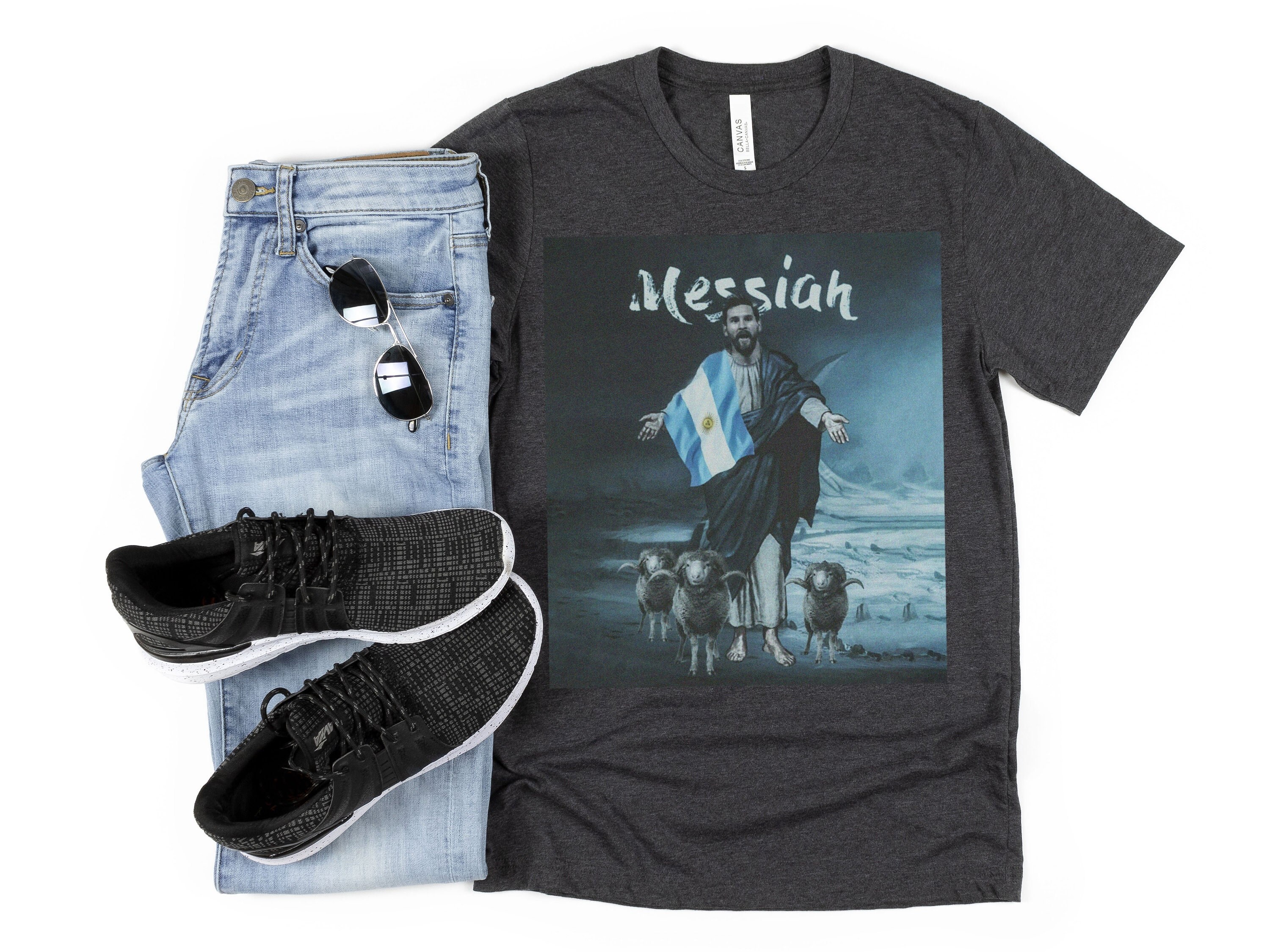 Lionel messiah Shirt, Messiah With Goats Messi Tribute Shirt, Messi ...