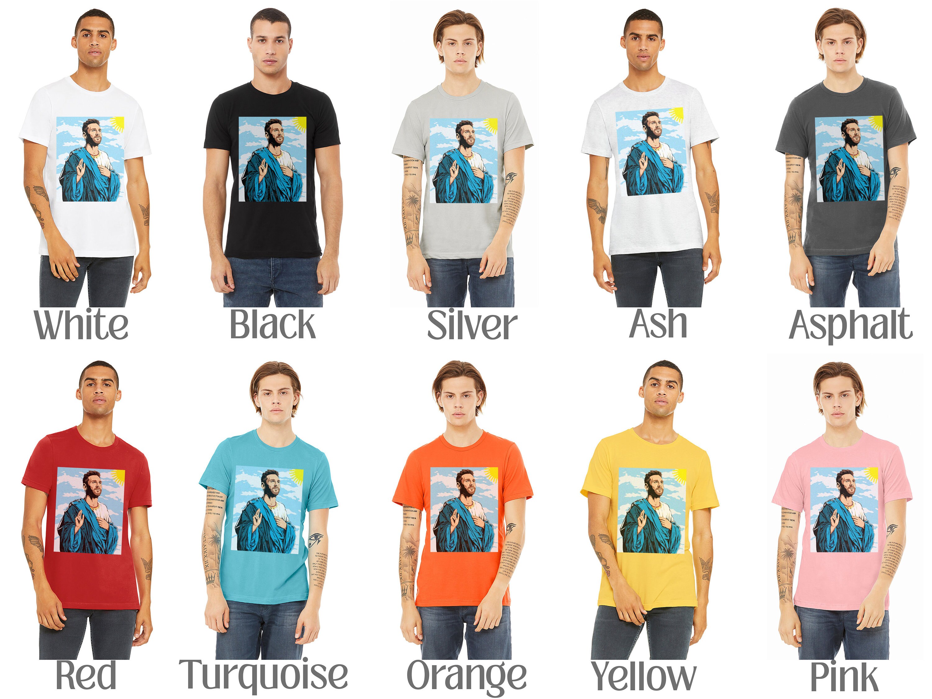 Holy Lionel Messi Soccer Graphic Shirt, Jesus of Soccer Holy Messi Tee ...