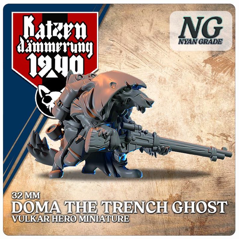 Doma the Trench Ghost | 3d Printed Chibi | Satire - Etsy