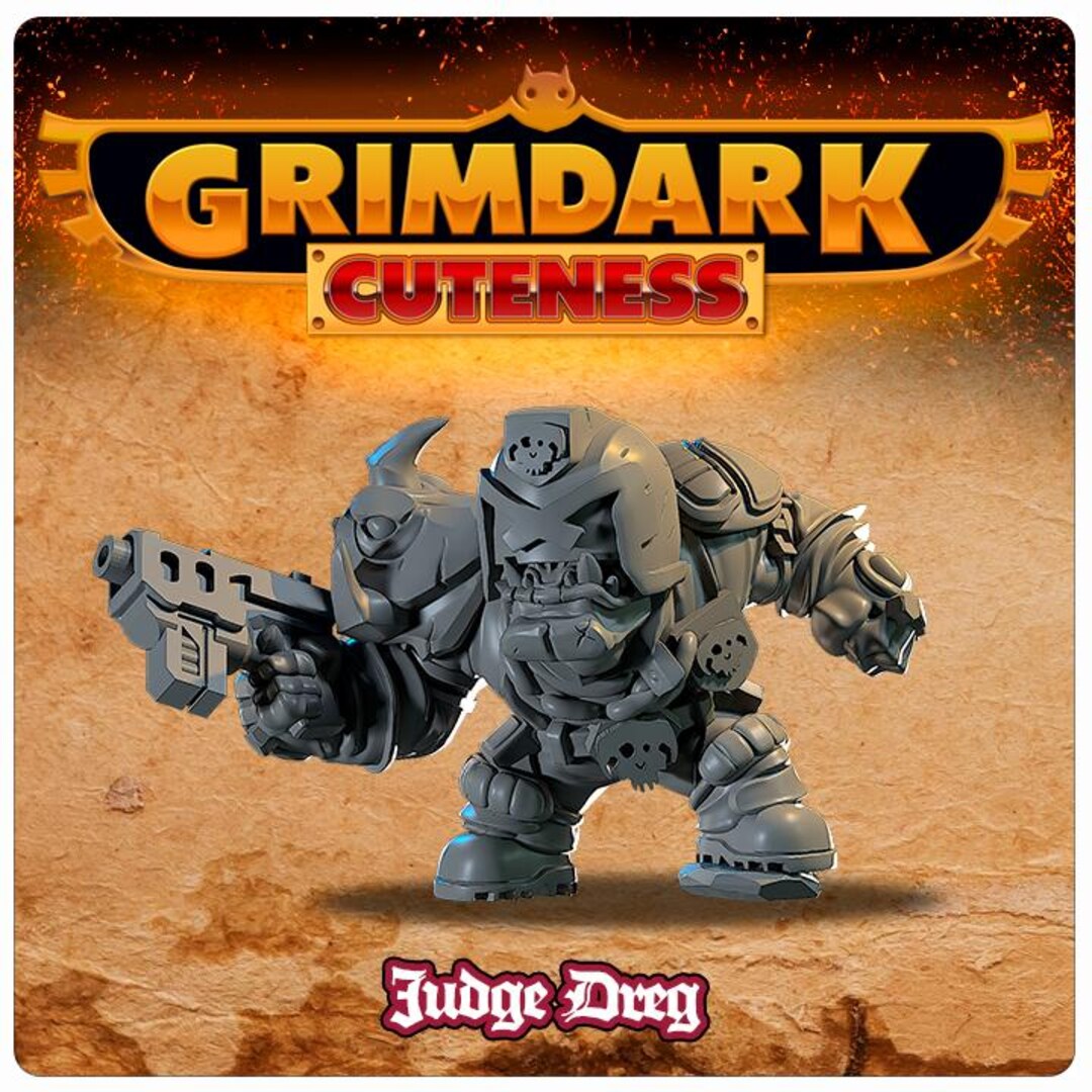 Judge Dreg| 3d Printed Chibi | Satire - Etsy