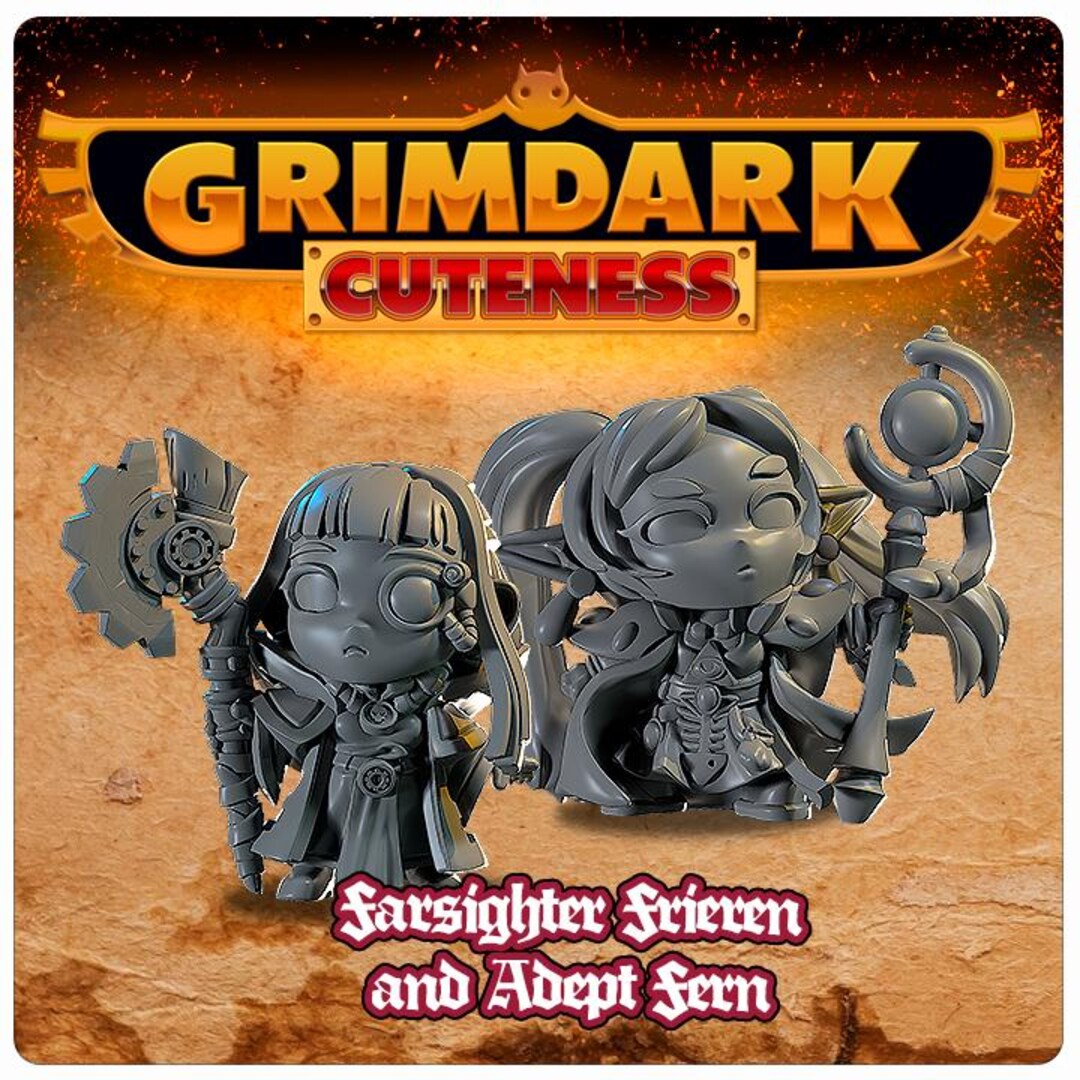 Farsighter Frieren and Adept Fern| 3d Printed Chibi | Satire - Etsy