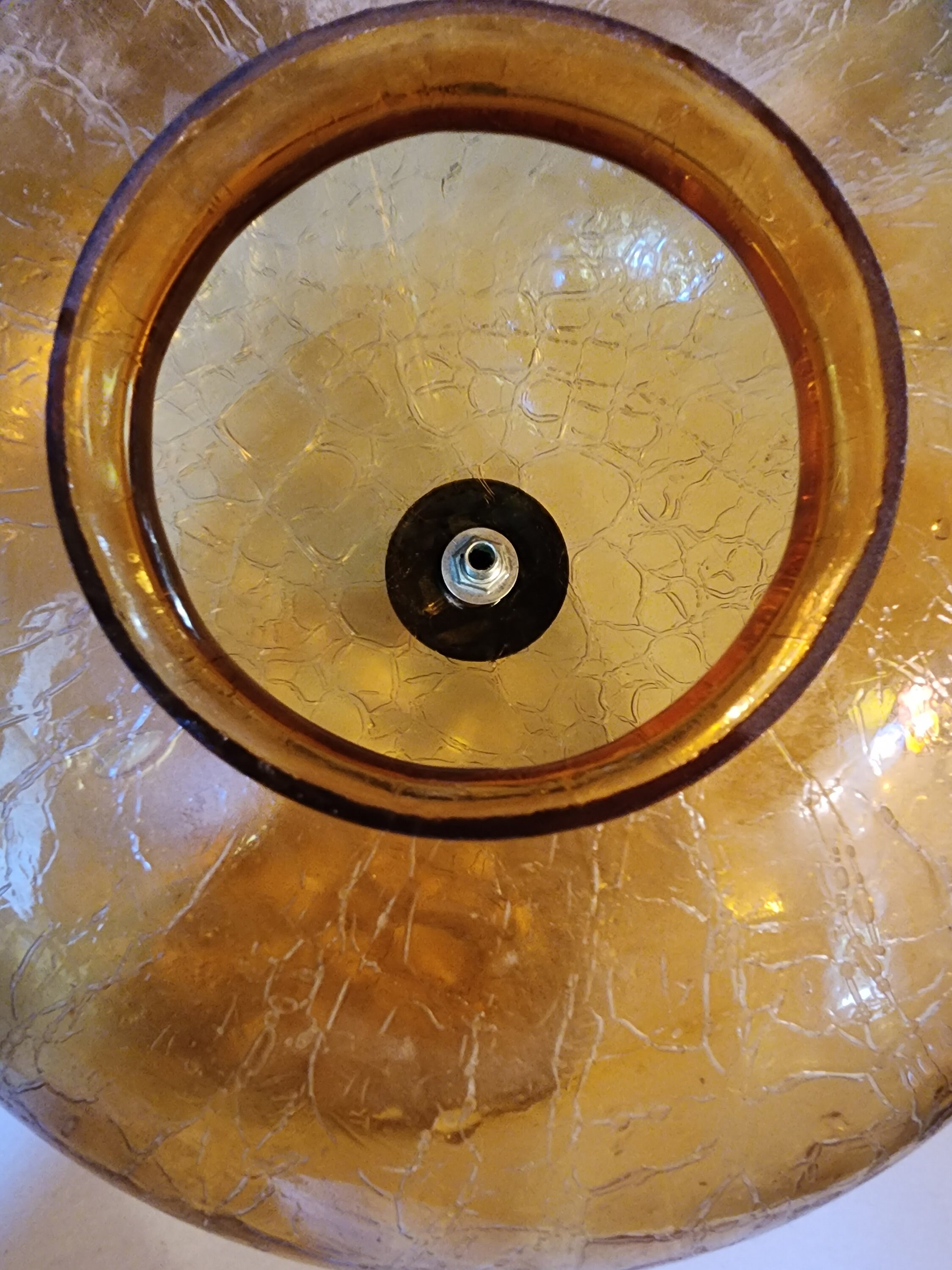 Classic Amber Cracked Glass Style From the 1970s - Etsy