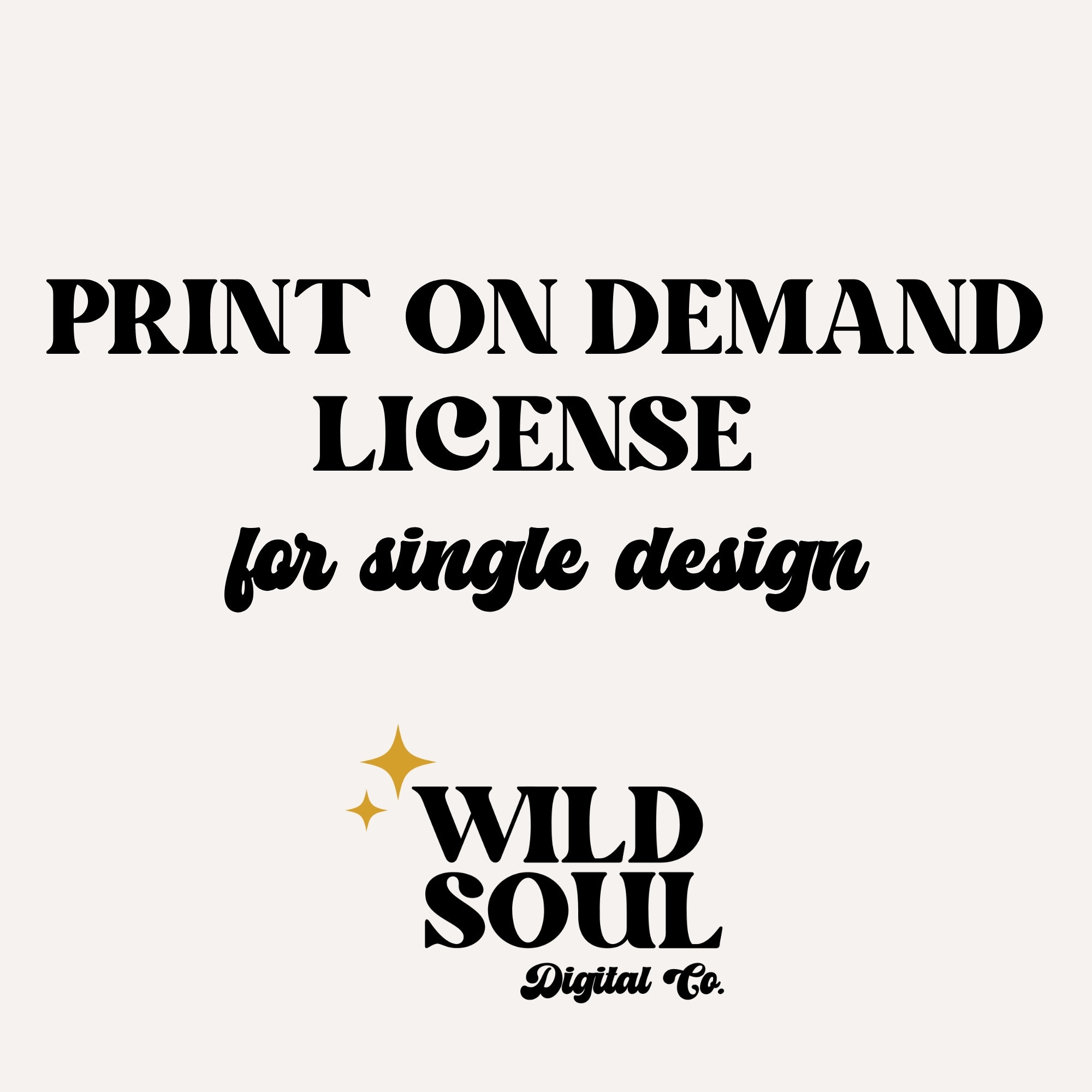 Print on Demand Extended Commercial License for Single Designs - Etsy