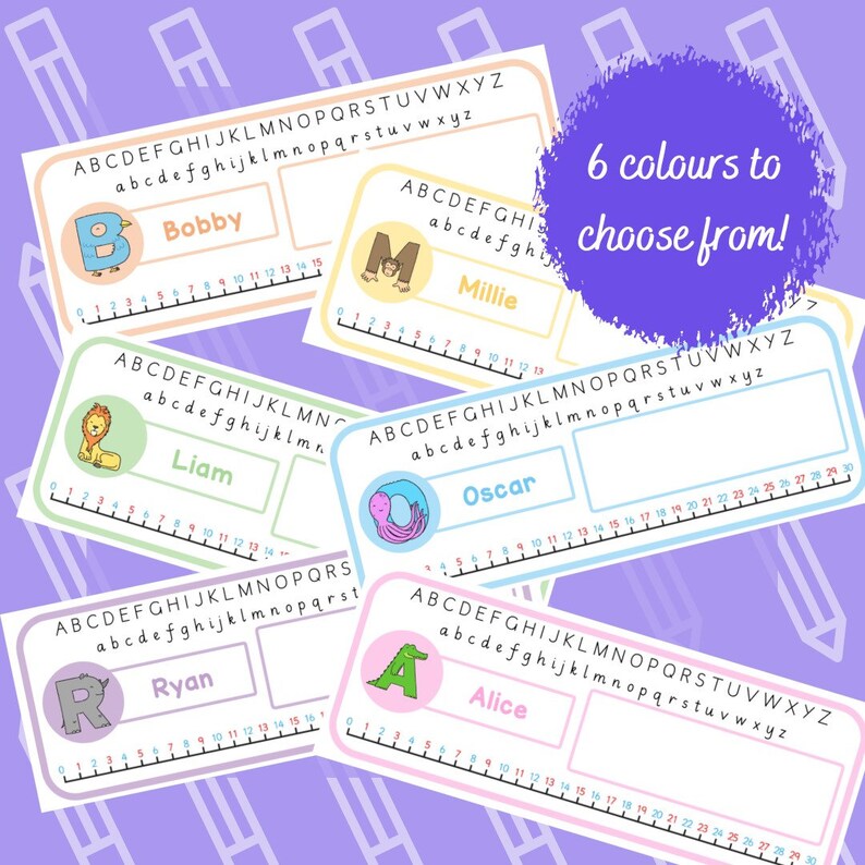 Personal Classroom Labels - Animal Theme - Etsy