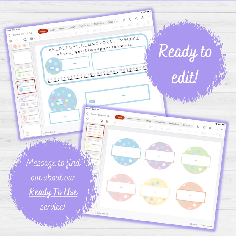 Personal Classroom Labels Pastel Polka Dot Theme - Etsy