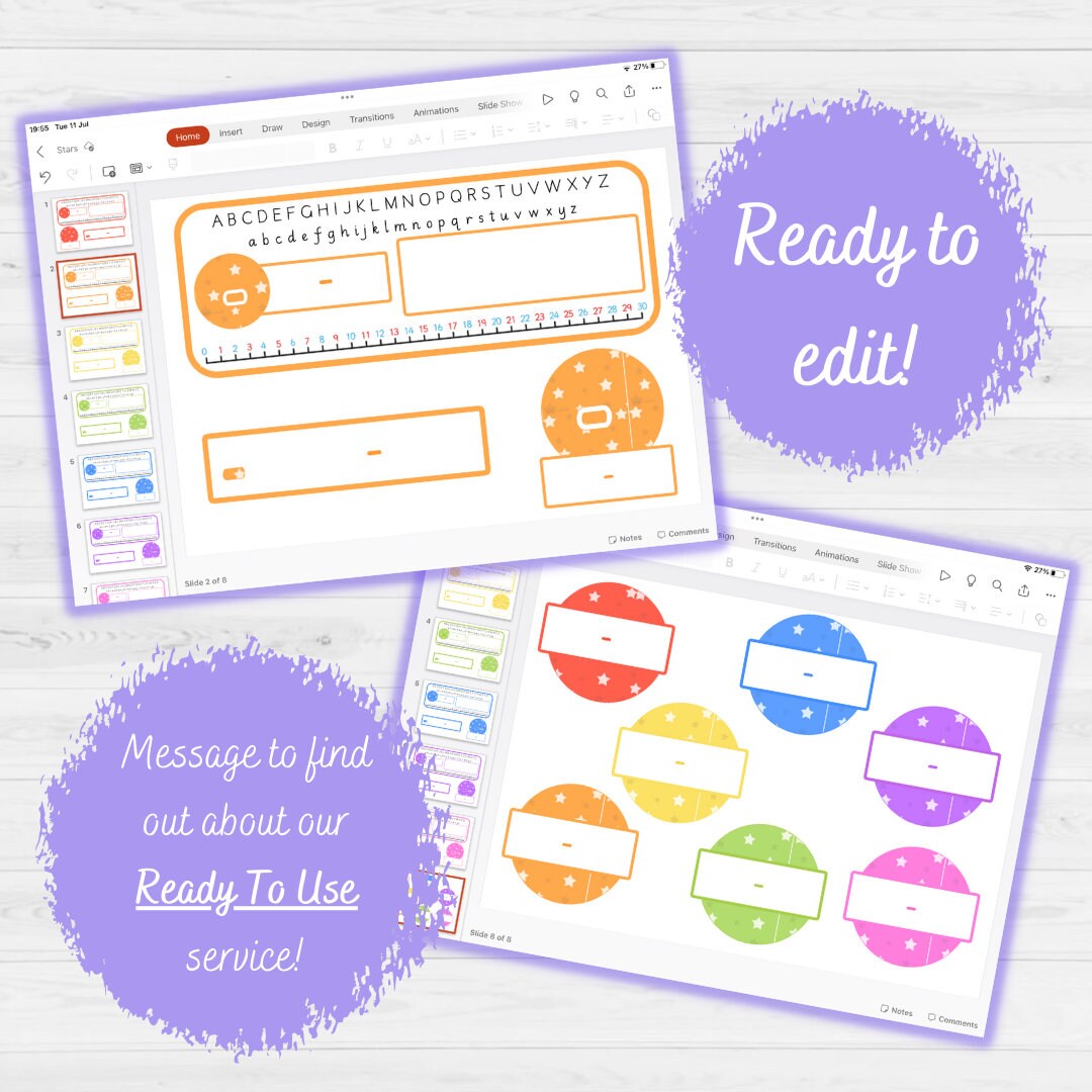 Personal Classroom Labels - Star Theme - Etsy